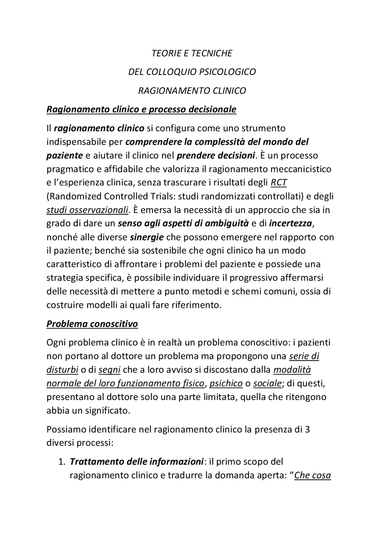 Teorie E Tecniche Del Colloquio Psicologico Unipa Prof Giorgio