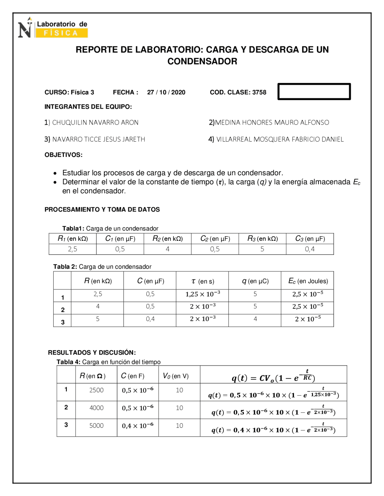 Laboratorio N°10 Física 3 Upn Apuntes De Física Docsity