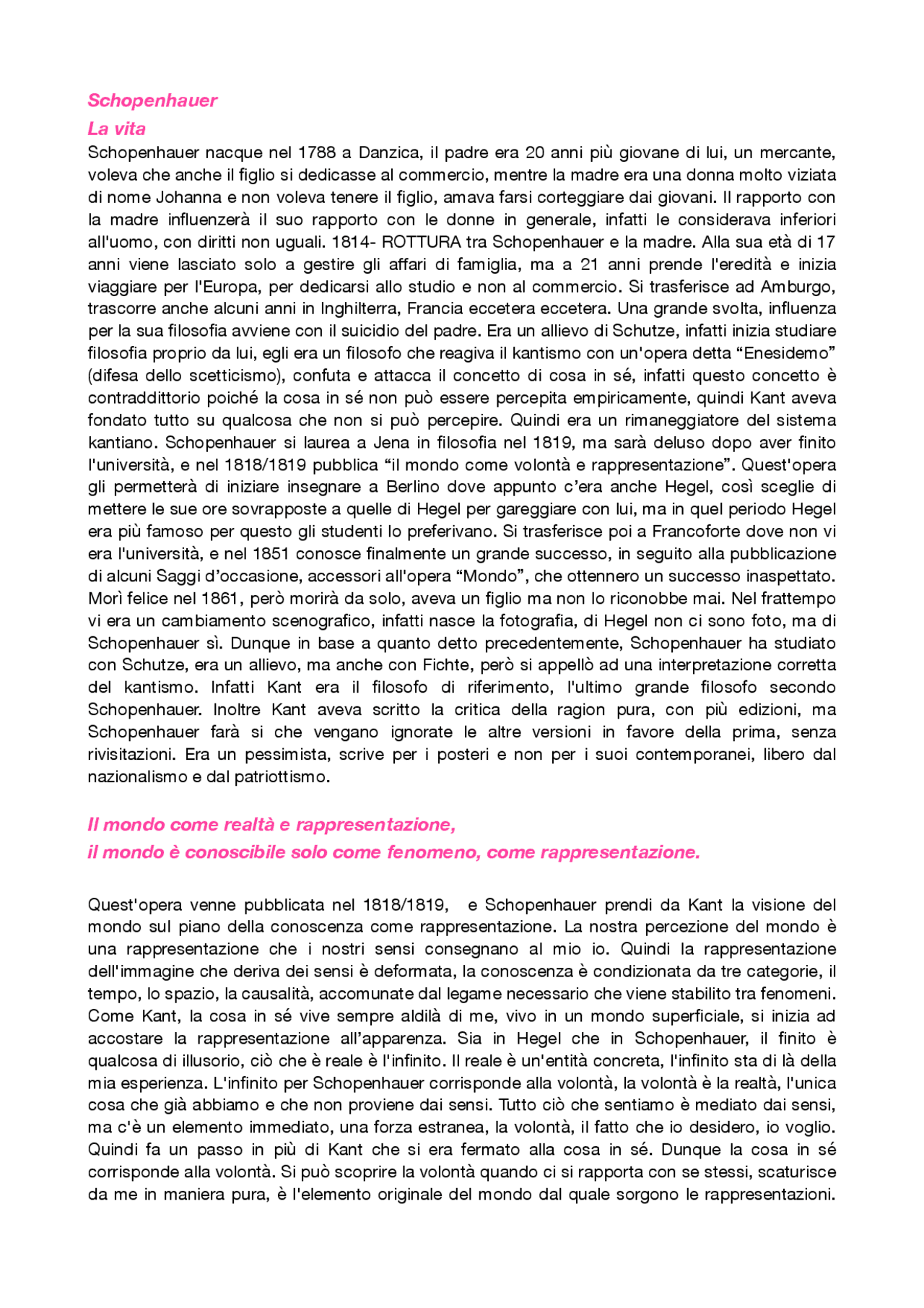 Appunti Filosofia Per Maturità Appunti Di Filosofia Docsity