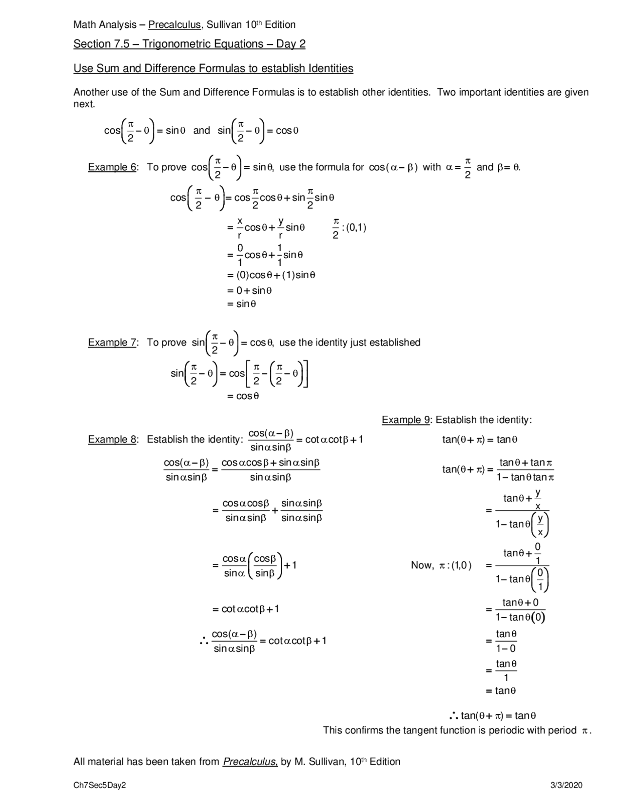 Trigonometric Equations And Identities Schemes And Mind Maps Pre