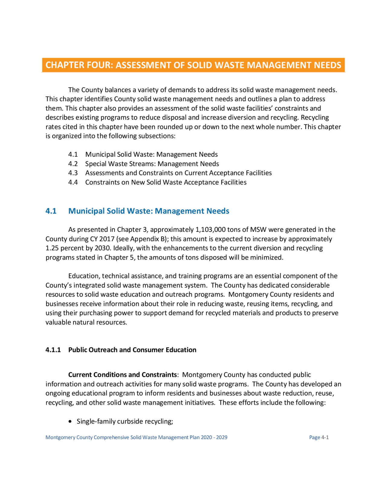 Comprehensive Solid Waste Management Plan Chapter 4 | Schemes and Mind ...