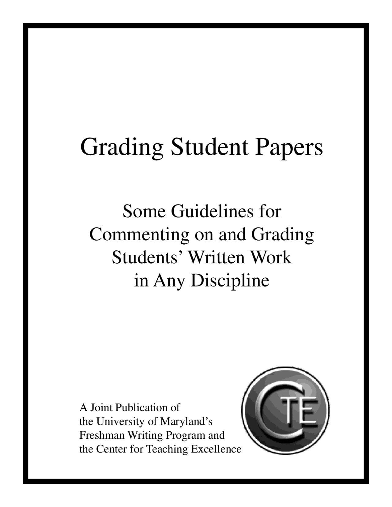 Grading Student Papers | Study notes English | Docsity