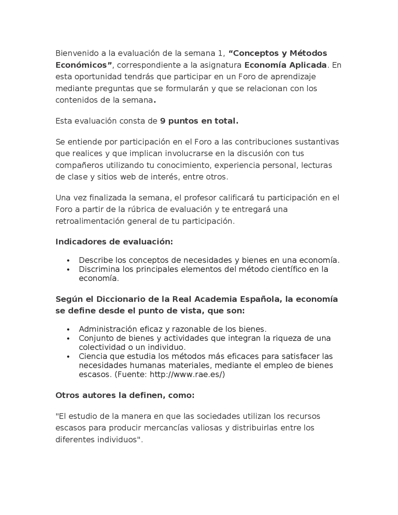 Foro Semana 1 Economia Aplicada Exámenes De Economía Aplicada Docsity