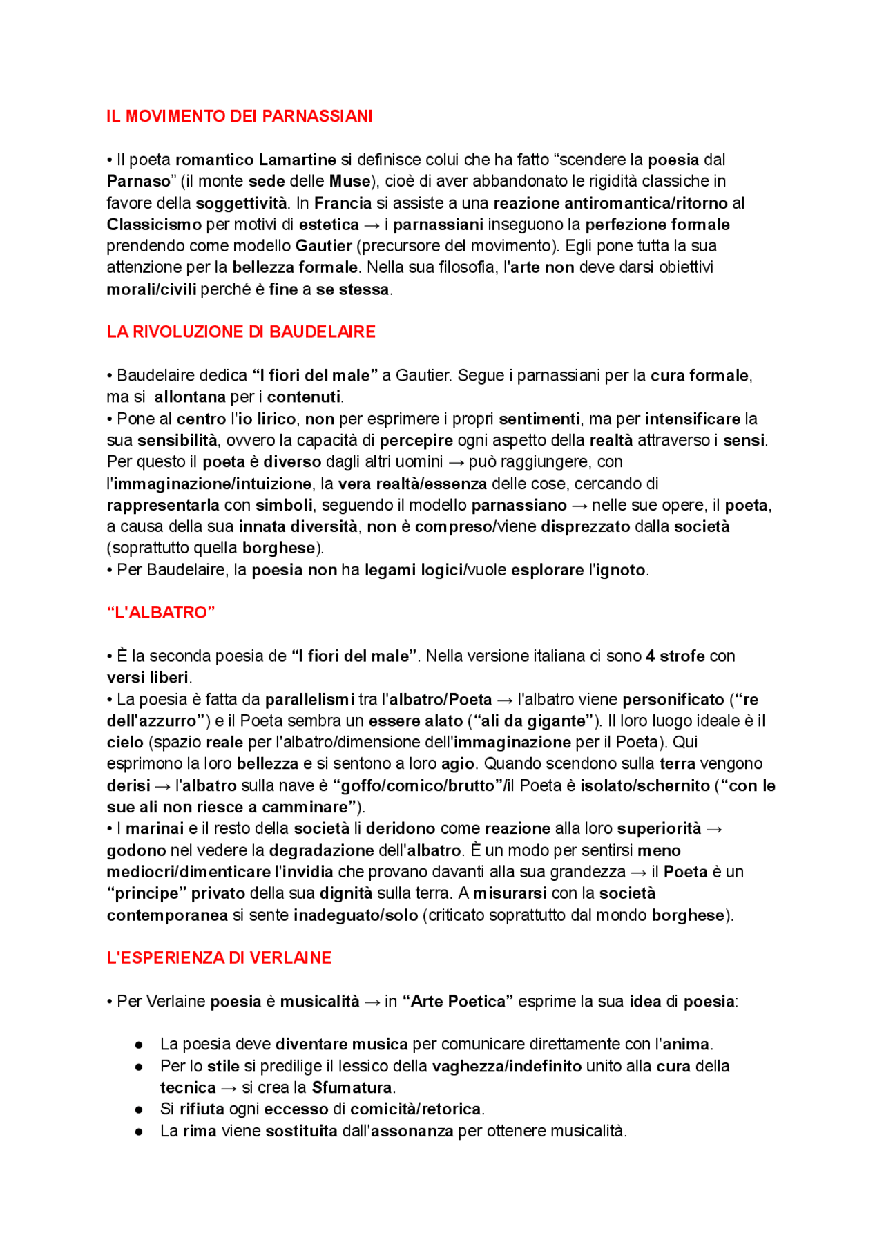 Appunti Simbolismo E Decadentismo Appunti Di Italiano Docsity