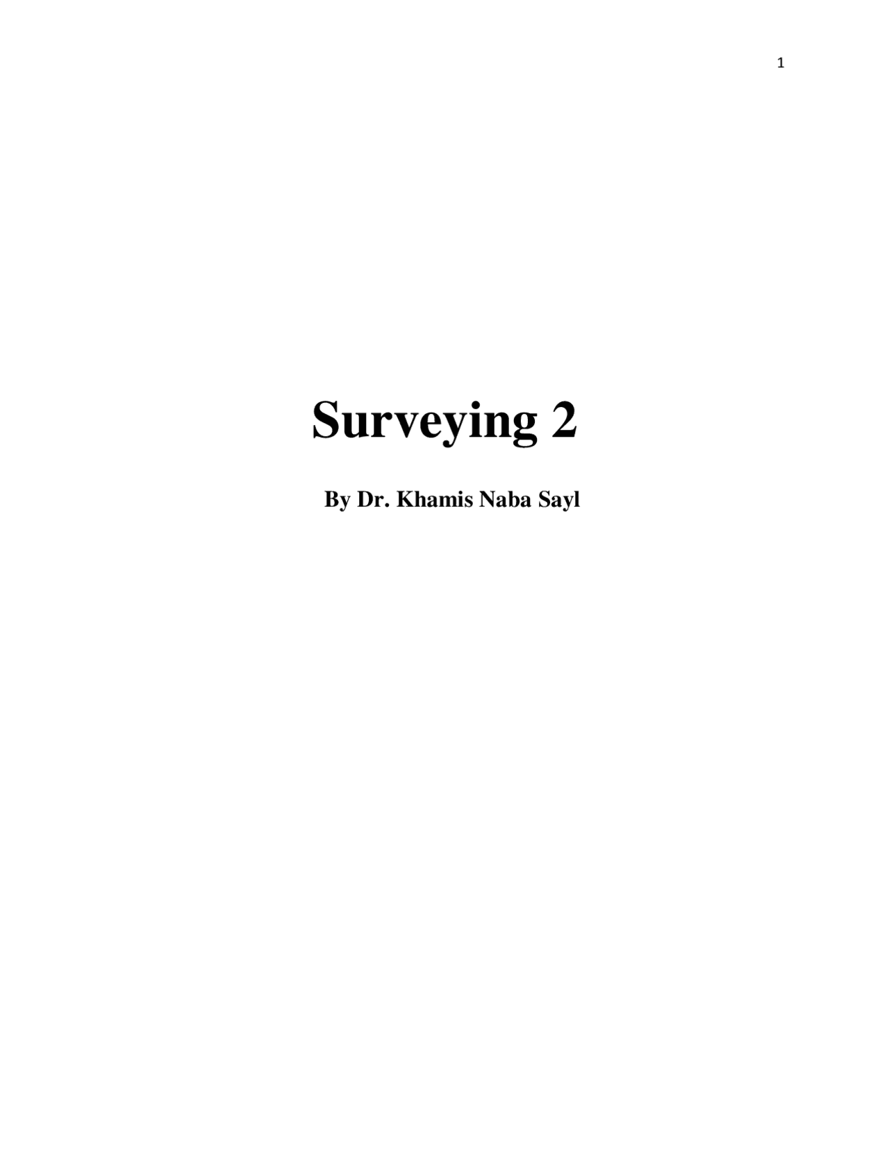 Surveying 2 Exercises Advanced Calculus Docsity