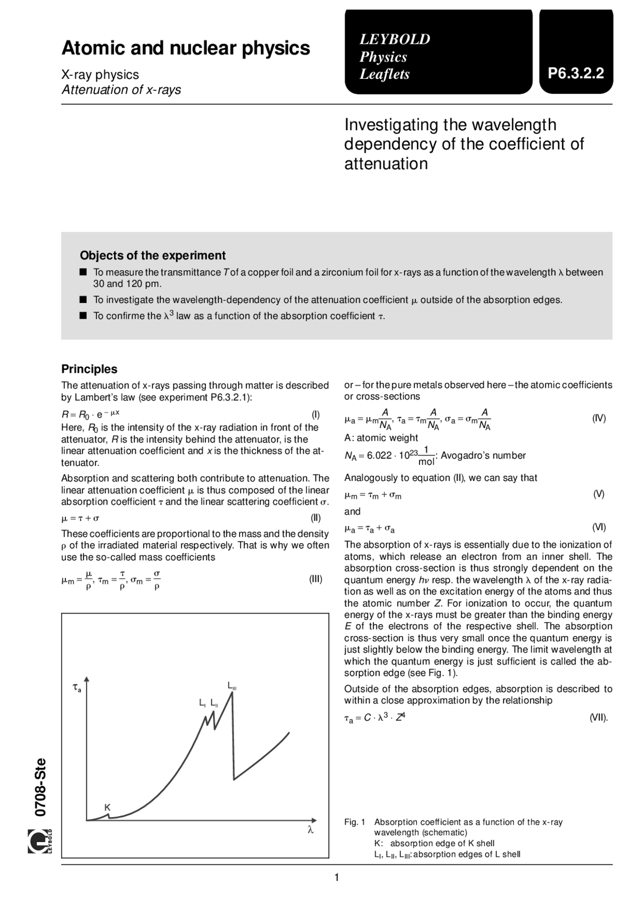 Wavelength Dependence Of Attenuation Coefficient Lecture Notes Law