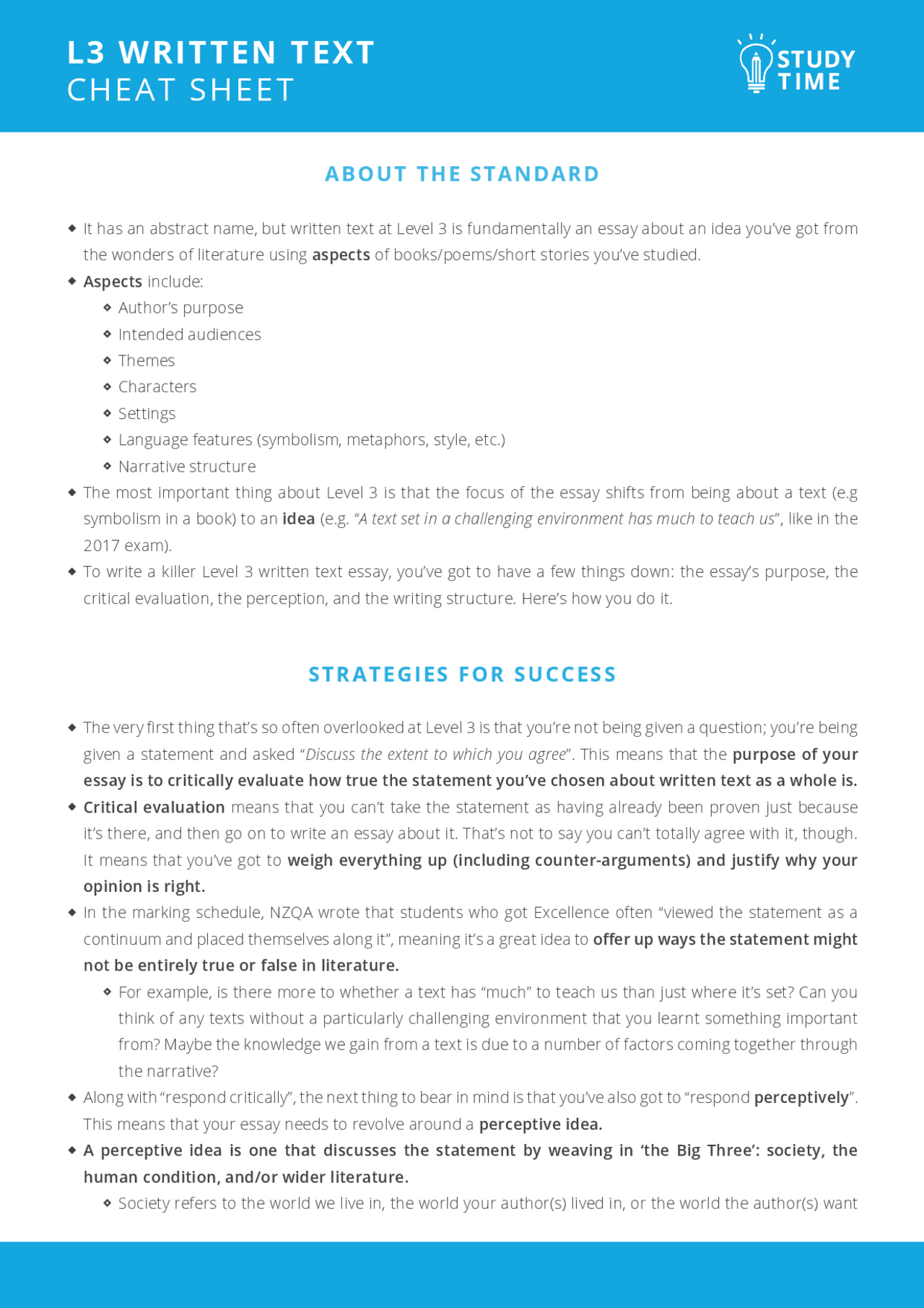 How To Write A Killer Level 3 Written Text Essay Schemes And Mind