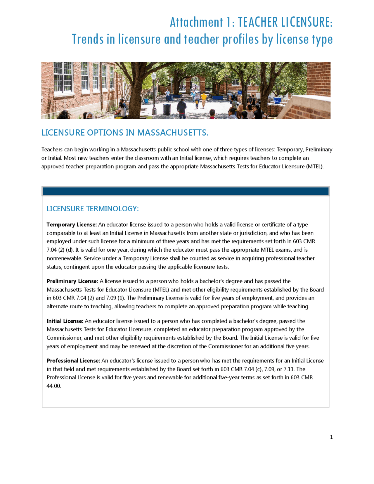 Trends in licensure and teacher profiles by license type | Exams ...