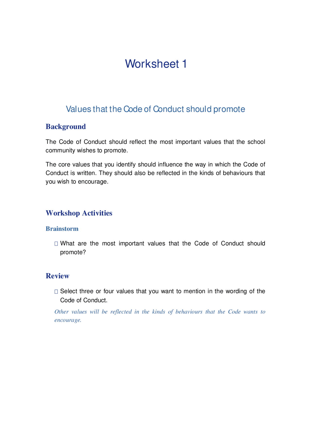 Worksheet 1 Lecture Notes Ethics Docsity