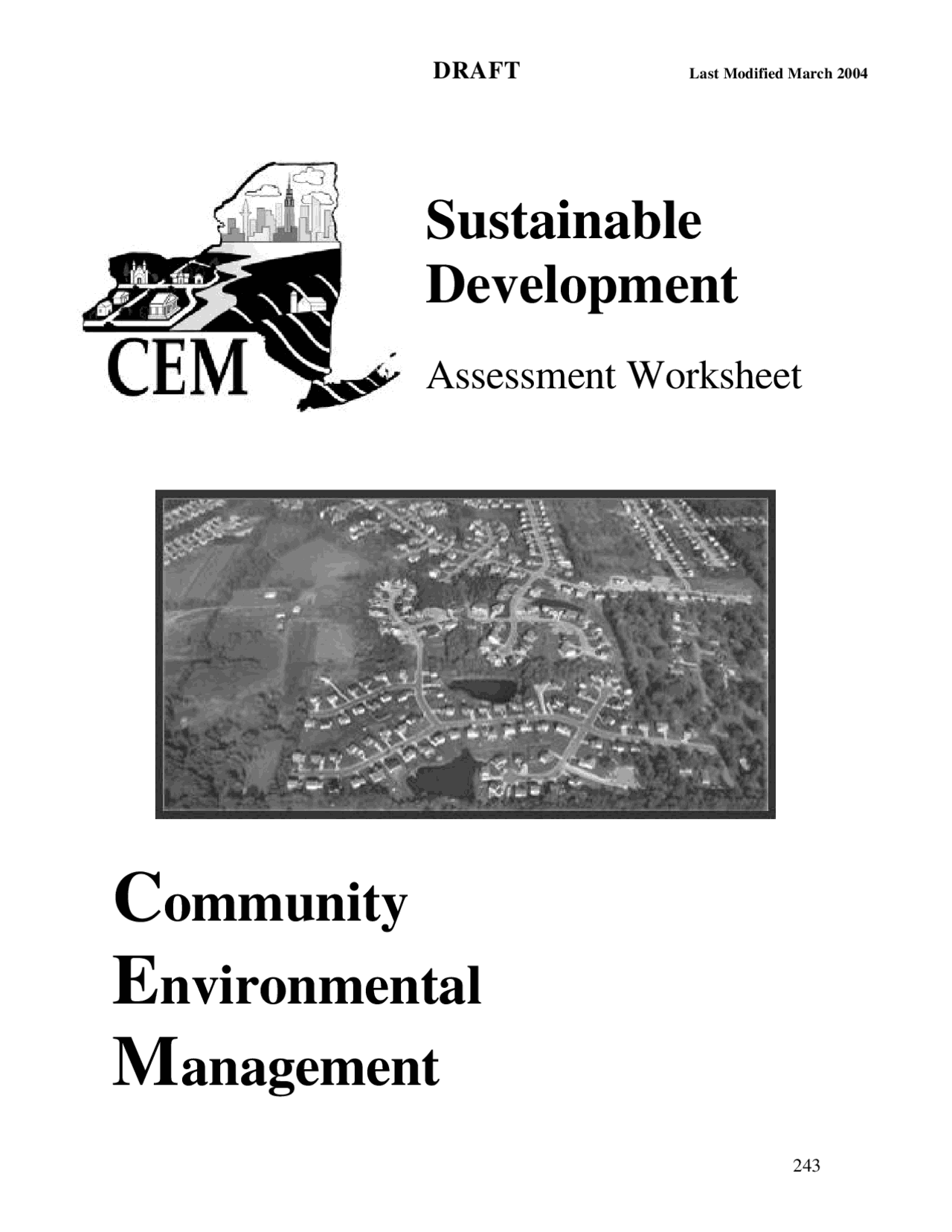 Sustainable Development Community Environmental ... | Study notes ...