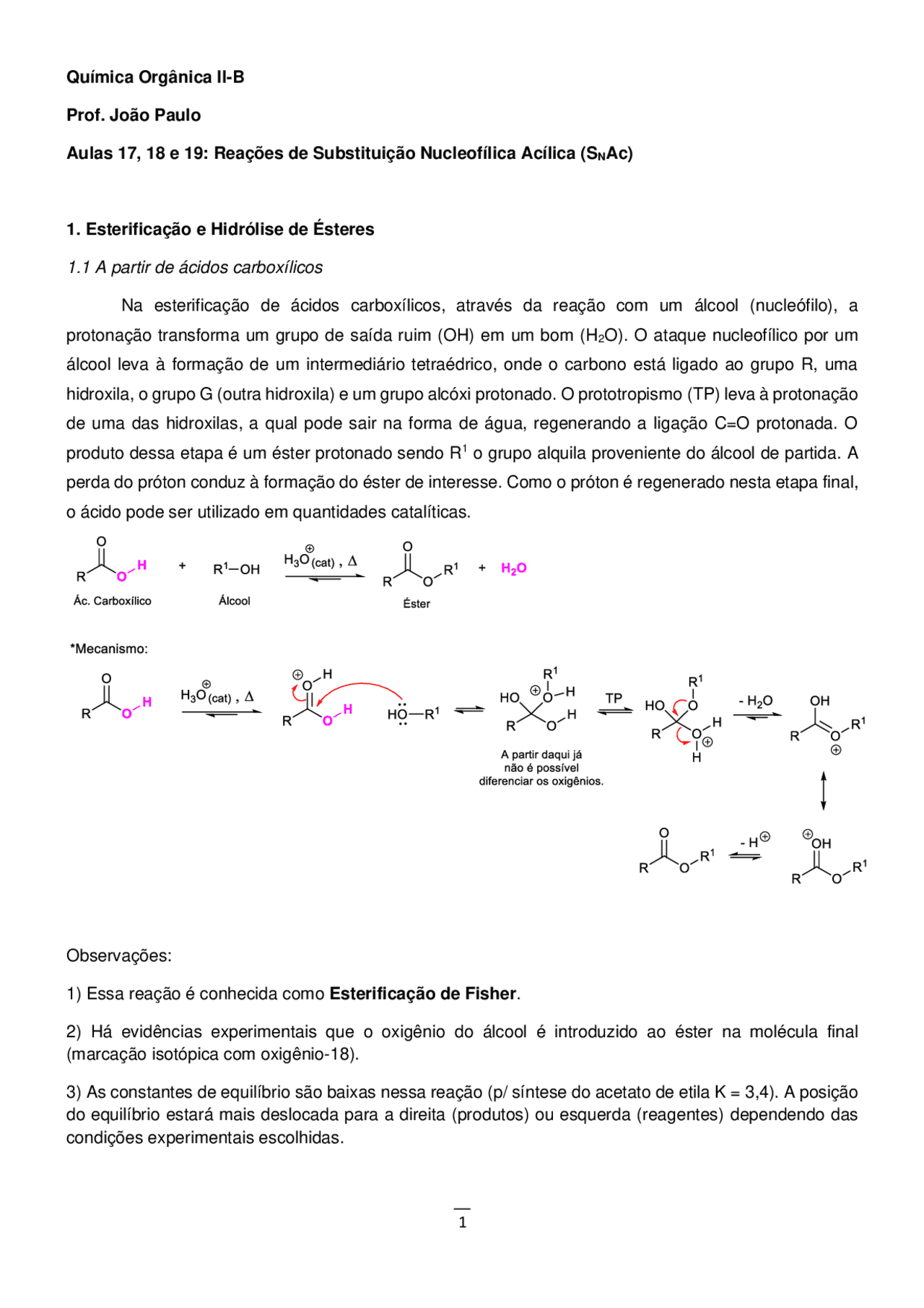 Reações Orgânicas Ii Resumos Química Orgânica Docsity