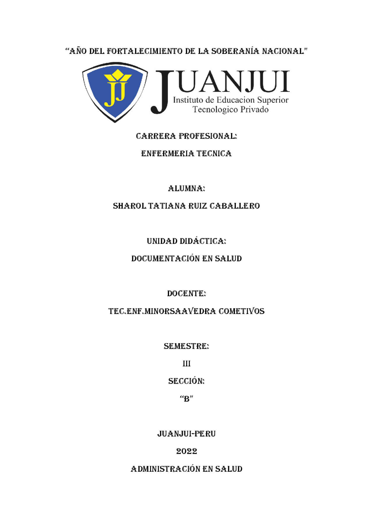 Administracion En Salud Resúmenes De Enfermería Docsity