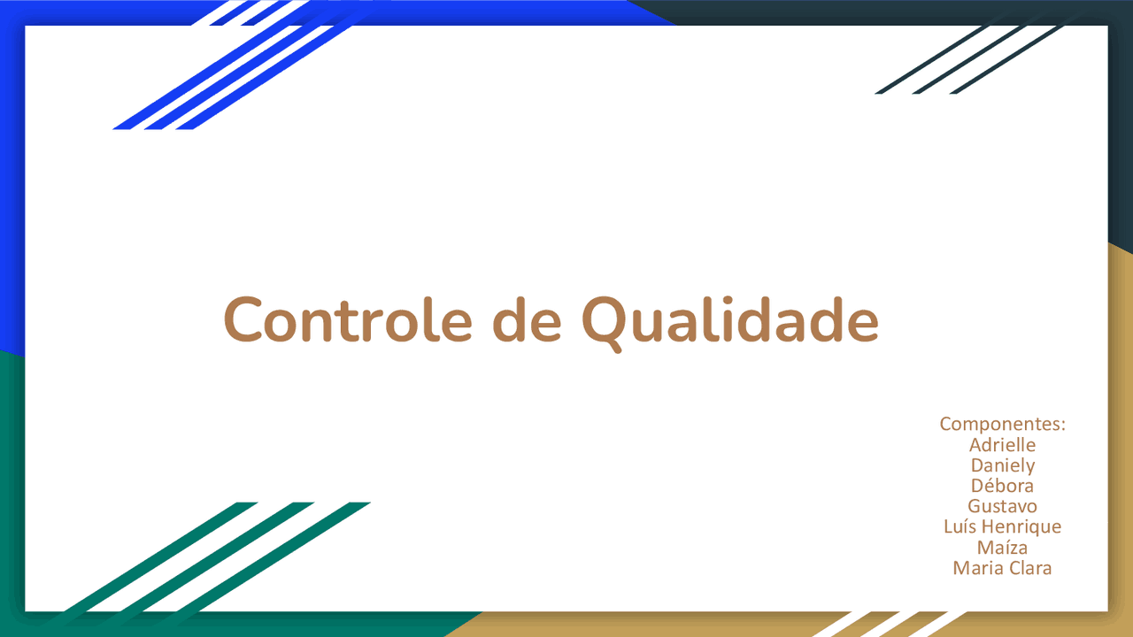Controle De Qualidade Slides Sociologia Docsity