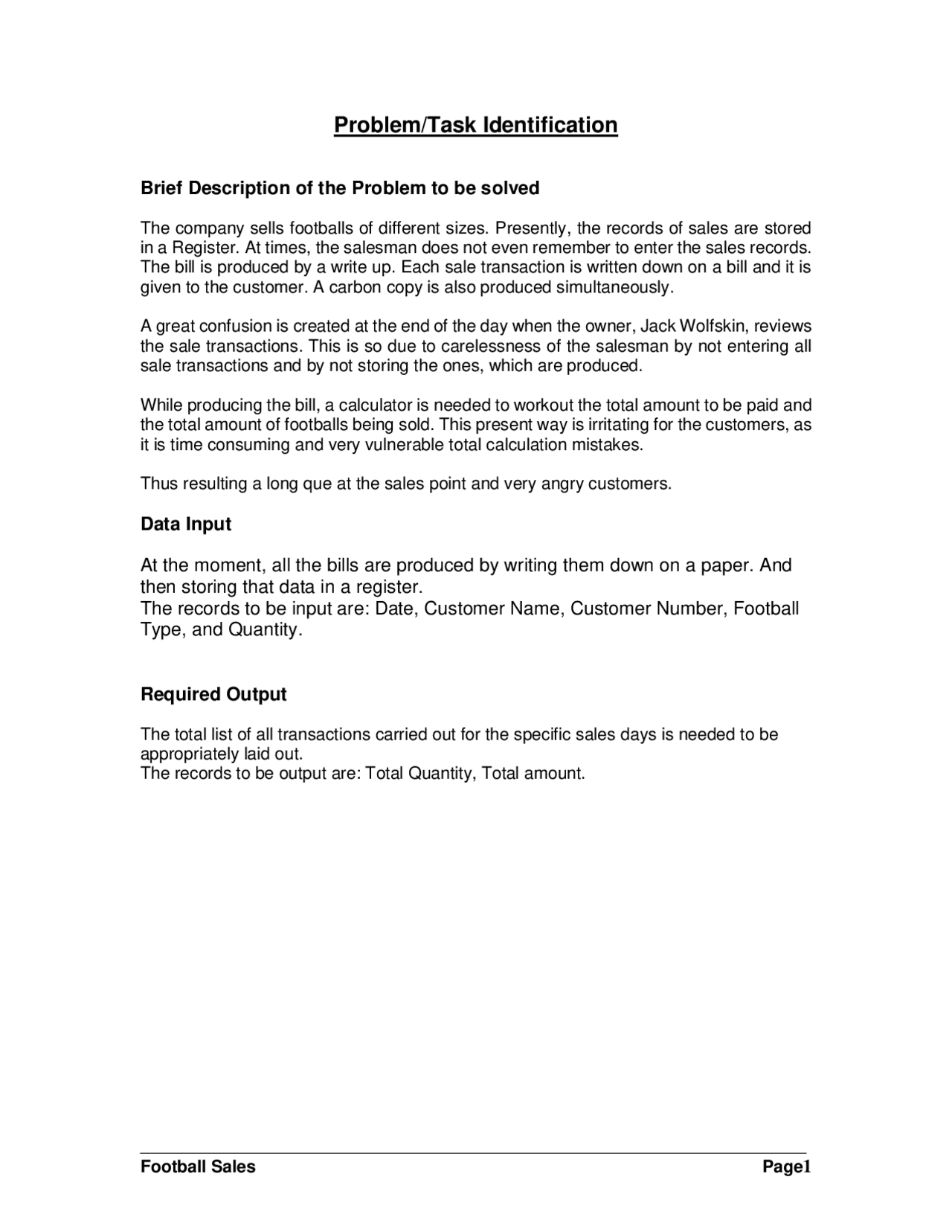 Computer studies Final project documentation for O level standard ...