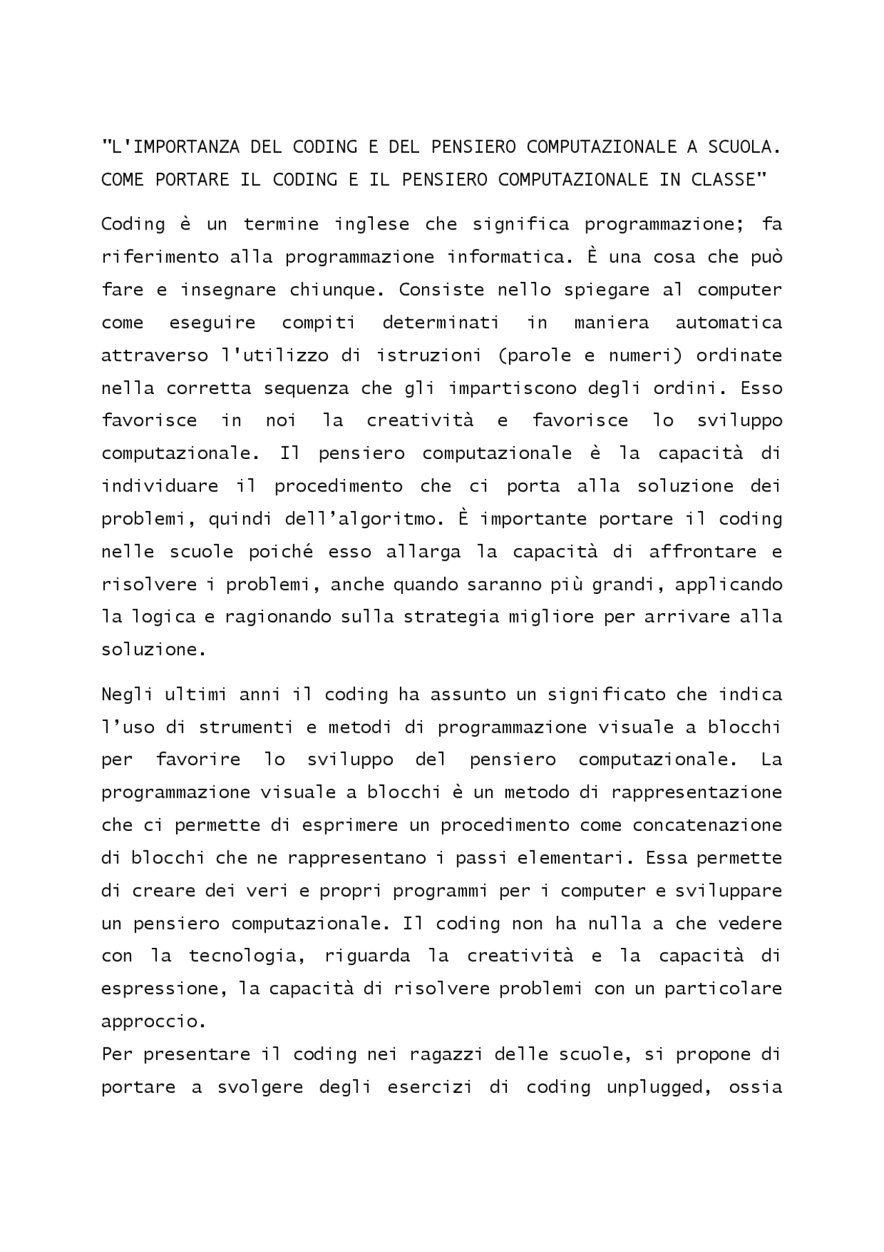 Saggio Coding Di Scrittura Schemi E Mappe Concettuali Di Computer