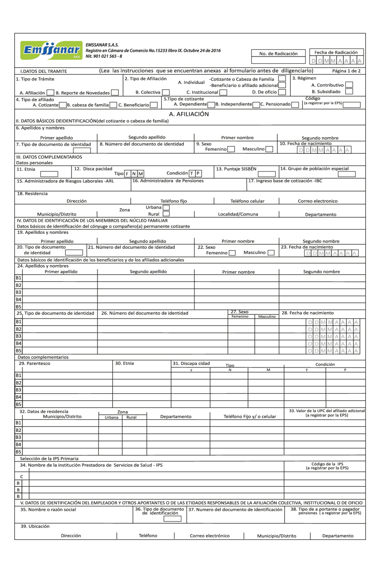 Formato eps emssanar | Esquemas de Fundamentos de Administración y ...