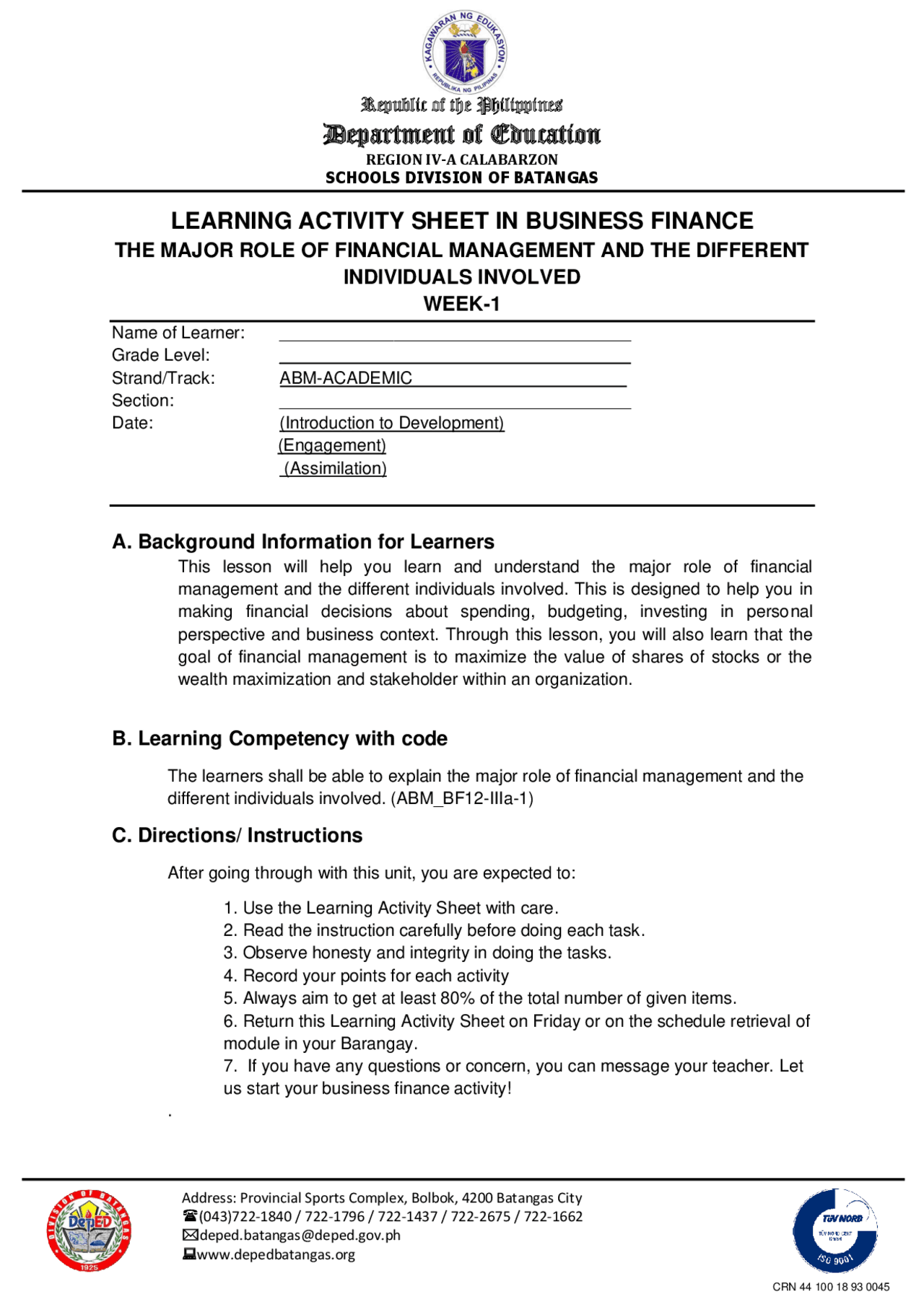 Business Mathematics Week 6 Exercises Mathematics Docsity