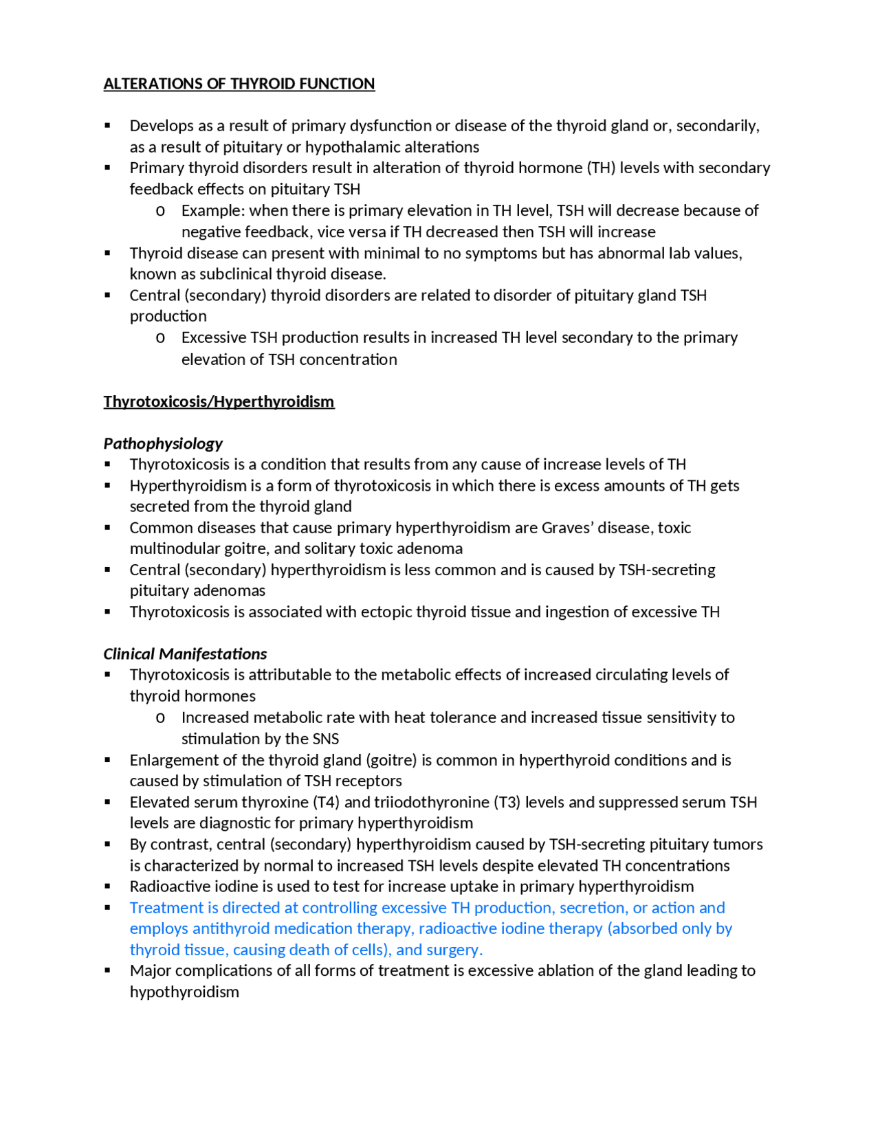 Pathophysiology Notes Lecture Notes Pathology Docsity