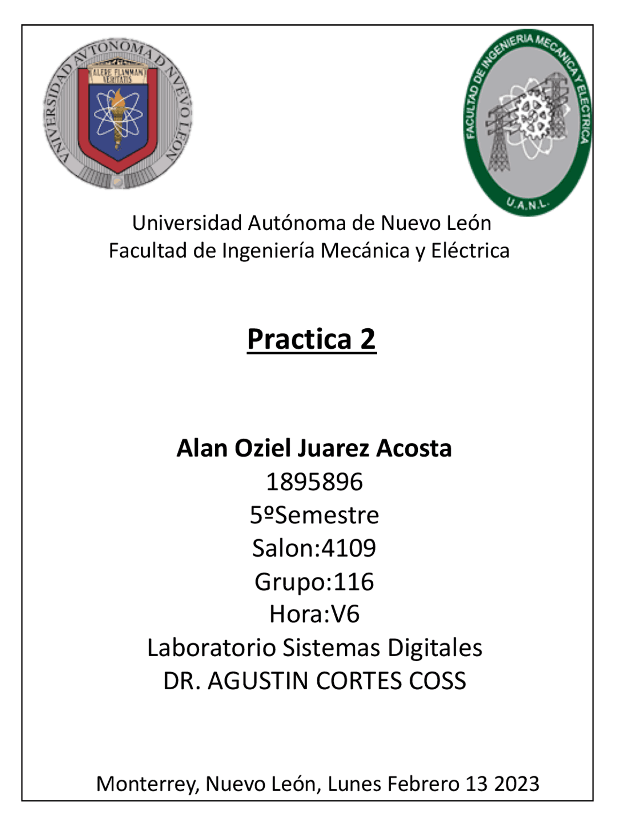 Practica 2 Fime Uanl Monografías Ensayos De Circuitos Digitales