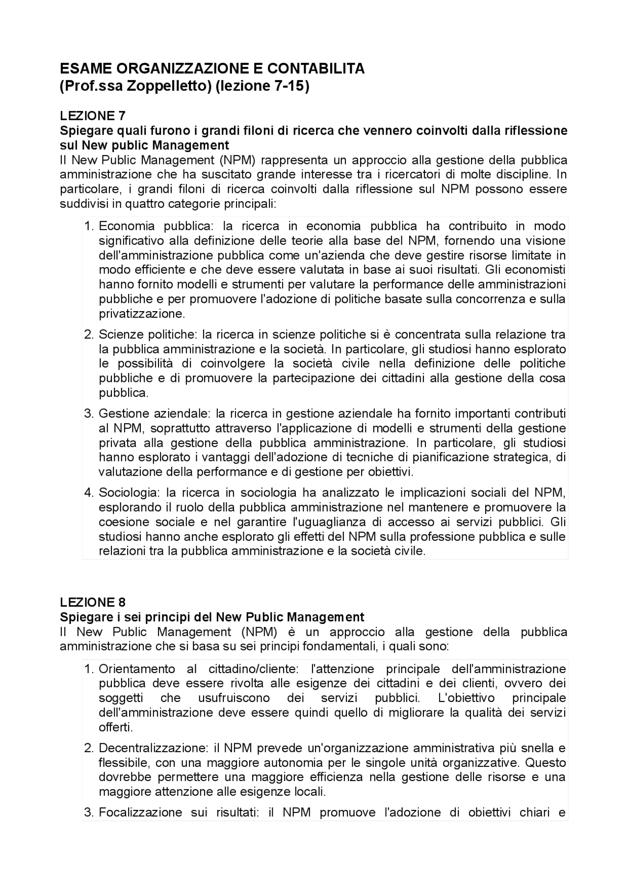 Risposta Domande Aperte Profssa Zoppelletto Parte 2 Guide Progetti E