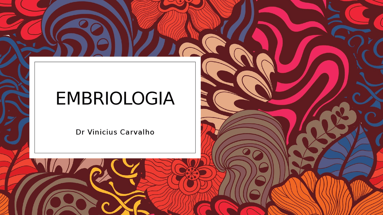 Primeras Clases De Embriologia Con Base En El Libro De Langmann