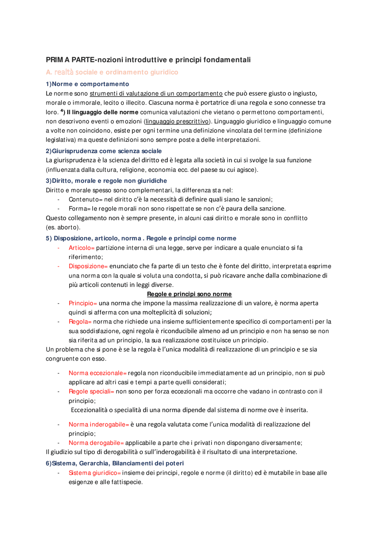 diritto privato relativo alla prima parte delle lezioni | Appunti di Diritto Privato | Docsity