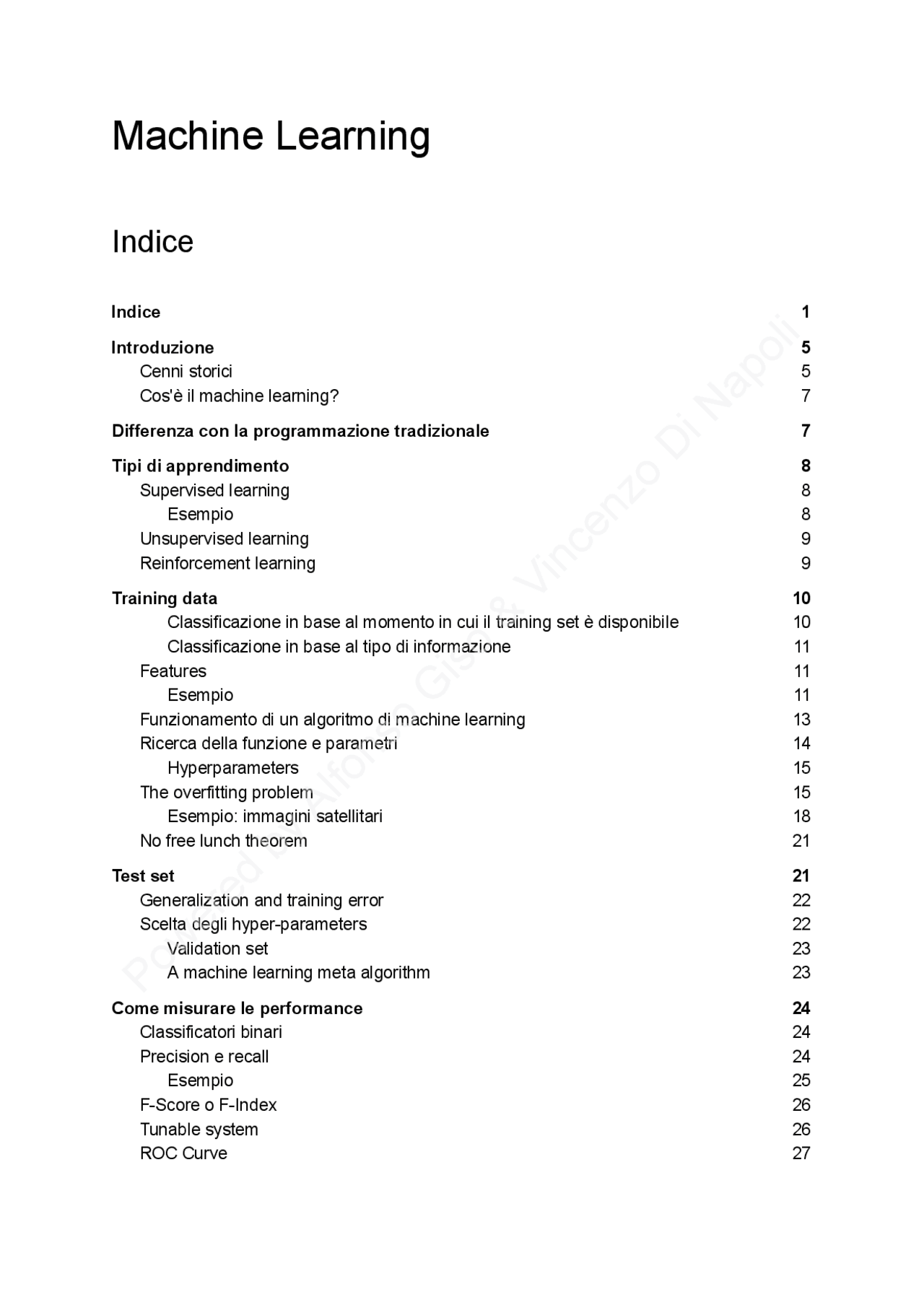 Appunti Machine Learning Appunti Di Machine Learning Docsity