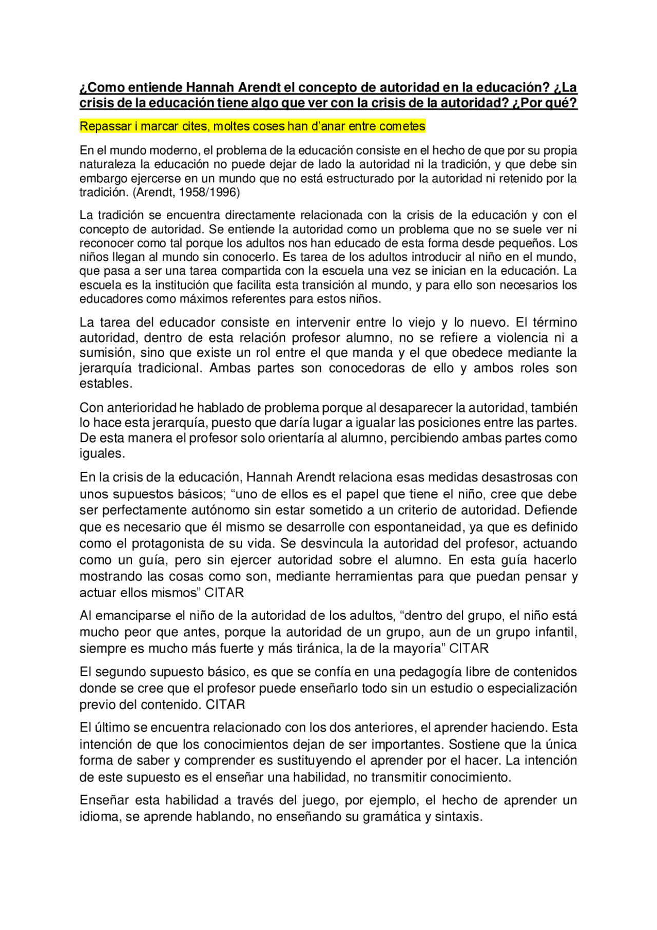 Teoria Educacion Pec 2 Ejercicios De Teoría Social Docsity
