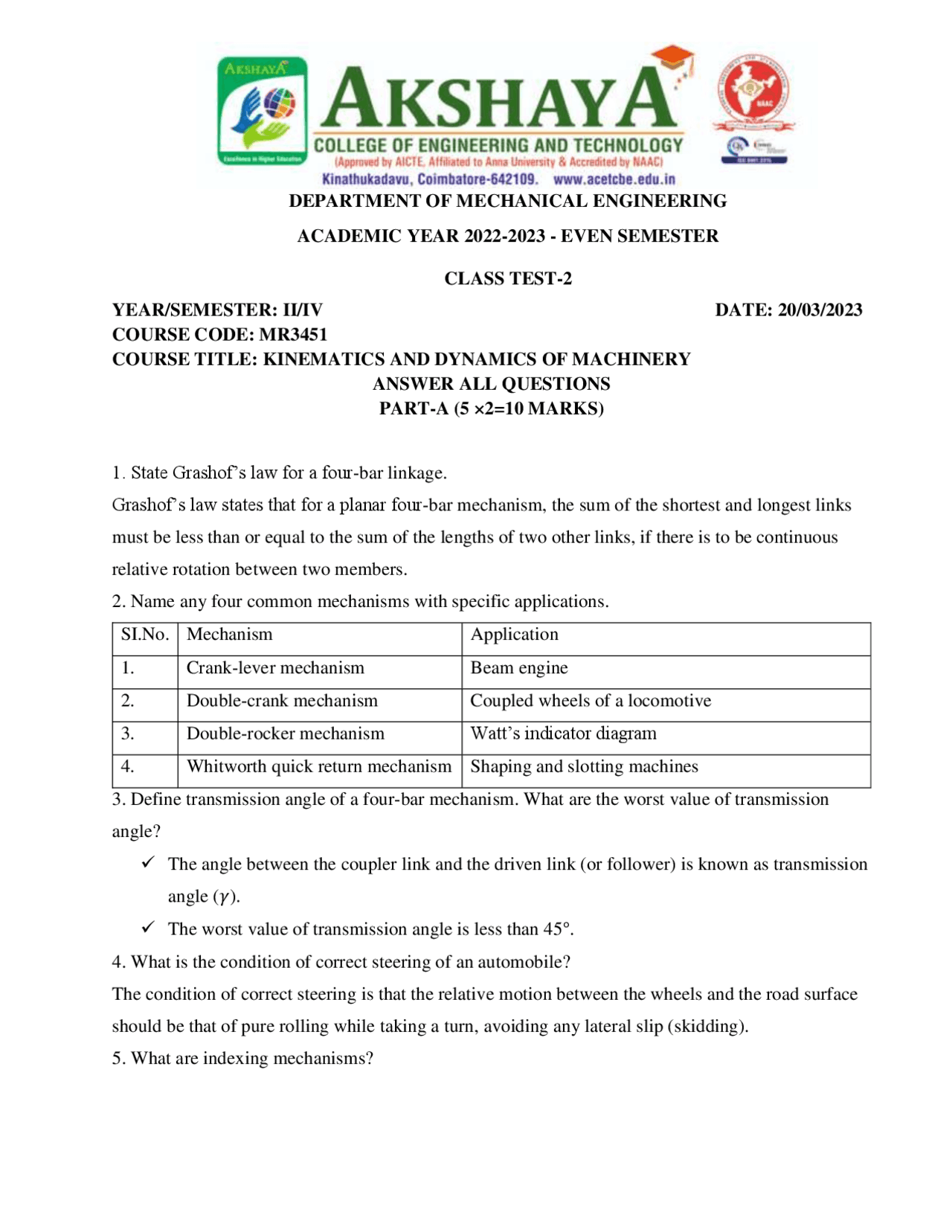 I have updated circular question paper etc | Study notes Mechatronics ...