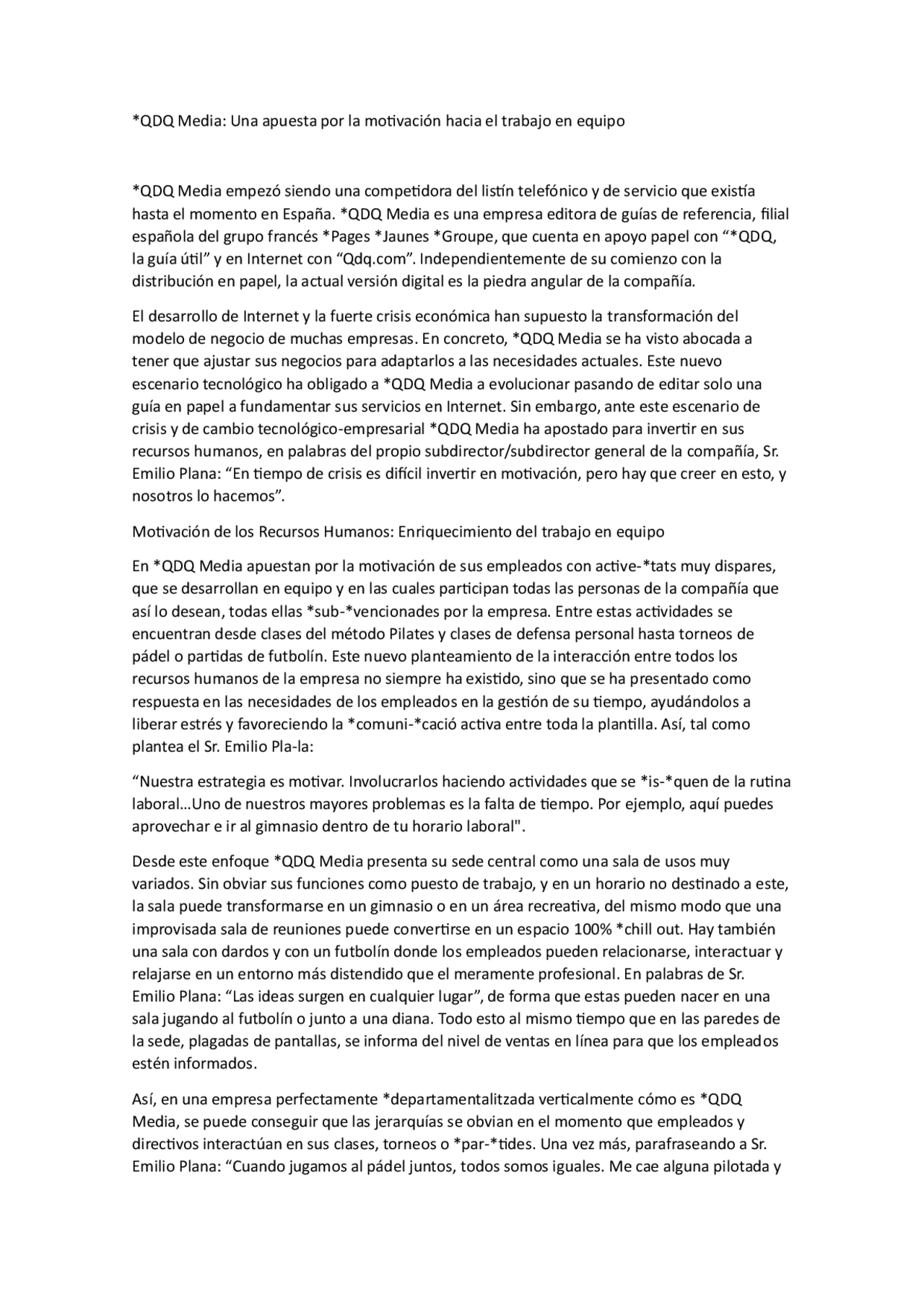 QDQ MEDIA EXPLICACION DE EMPRESA | Apuntes de Gestión de Recursos ...