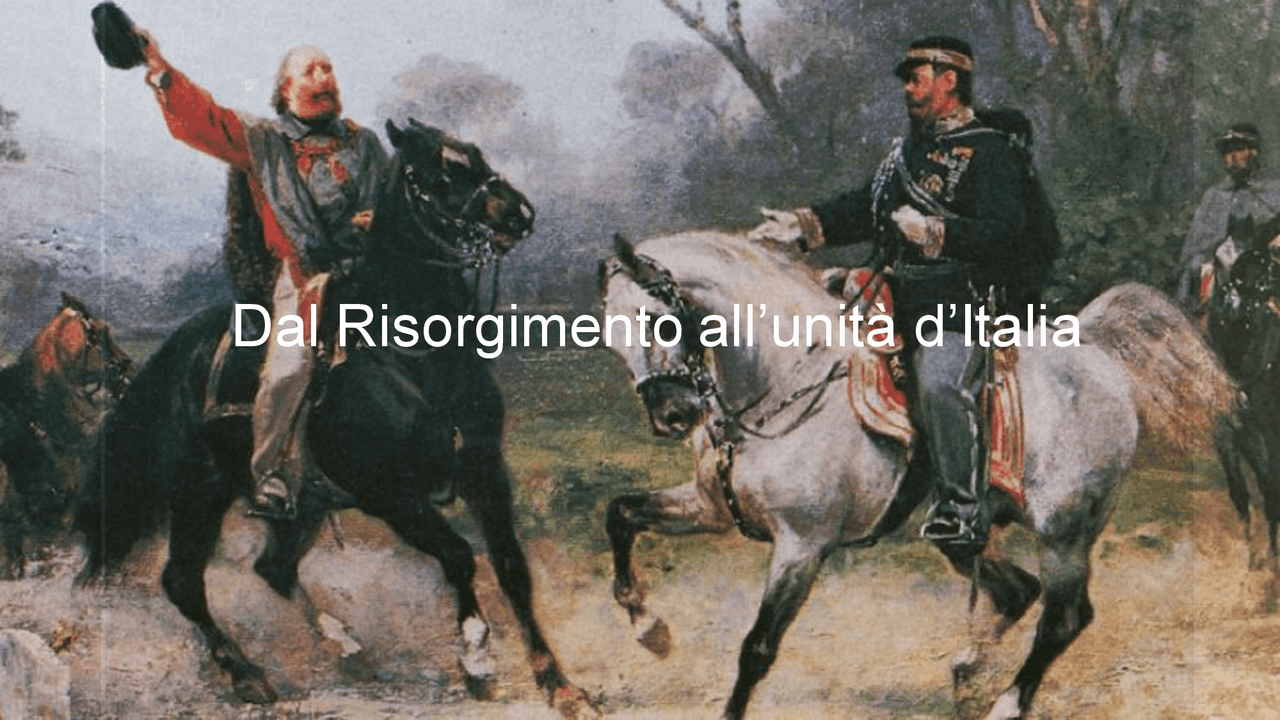 Dal Risorgimento Allunità Ditalia Slide Di Italiano Docsity