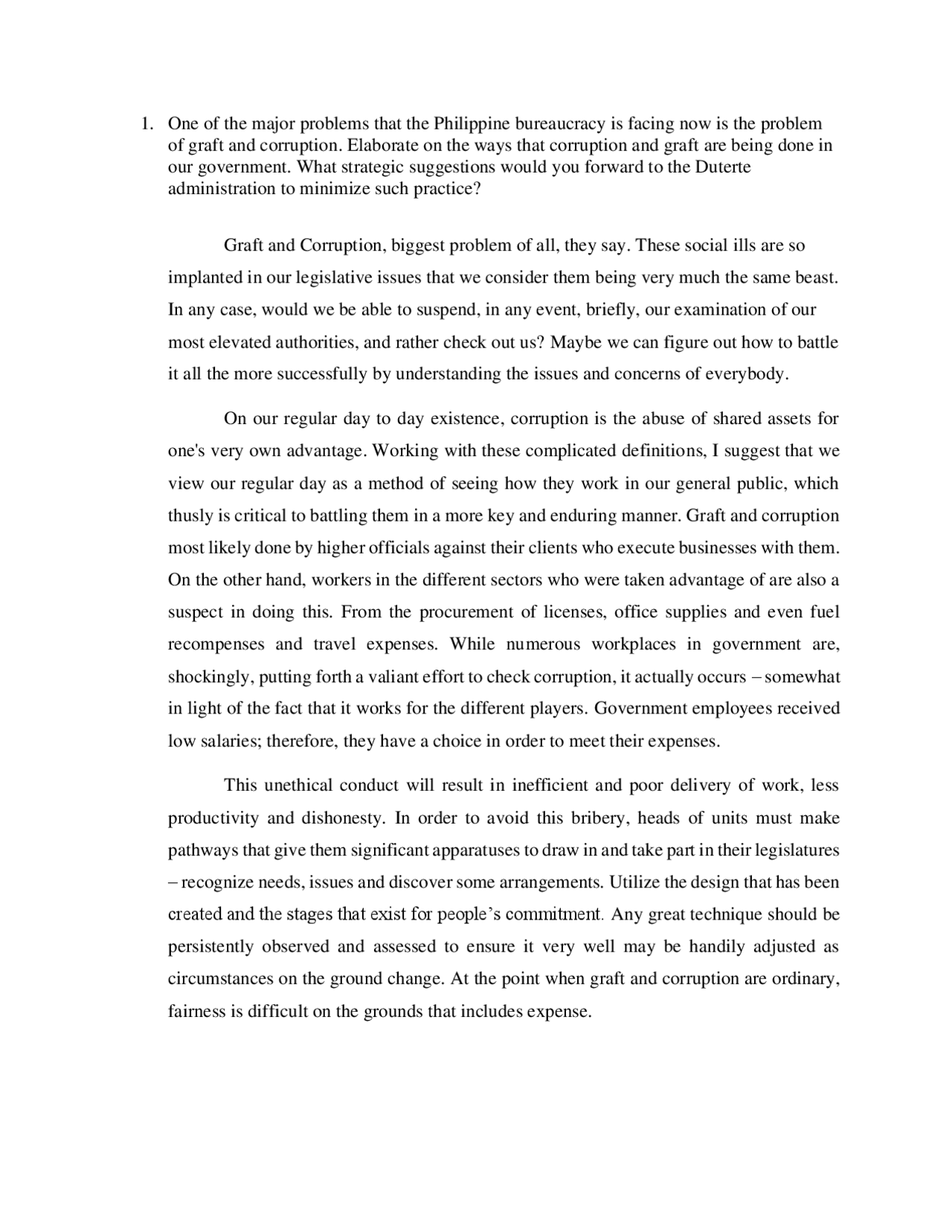 Essay on Philippine Bureaucracy | Exams Local Government Studies | Docsity