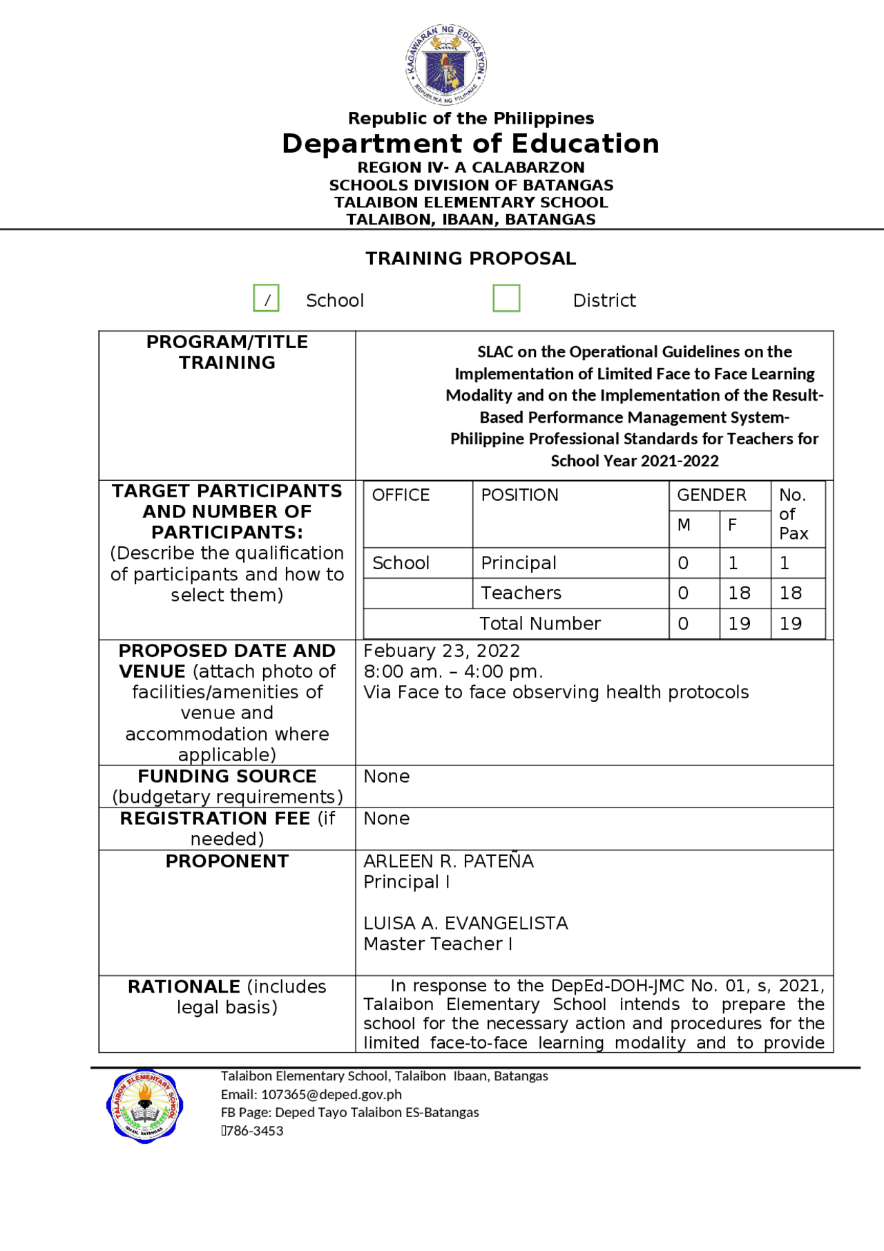 Slac Narrative report | Study Guides, Projects, Research English | Docsity