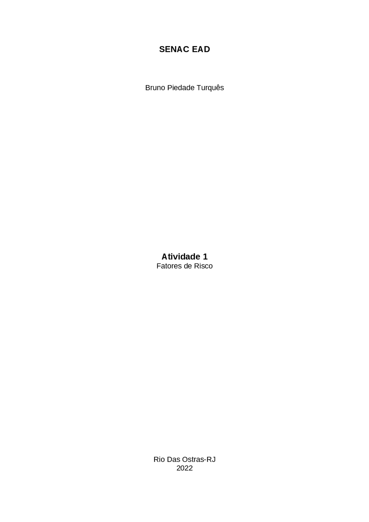 Atividade 1 Uc 1 Segurança Do Trabalho Senac Provas História Docsity