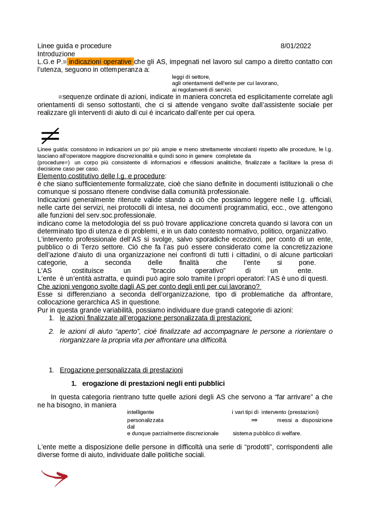 Linee Guida E Procedure Di Servizio Sociale 4 Edizione Dispense Di