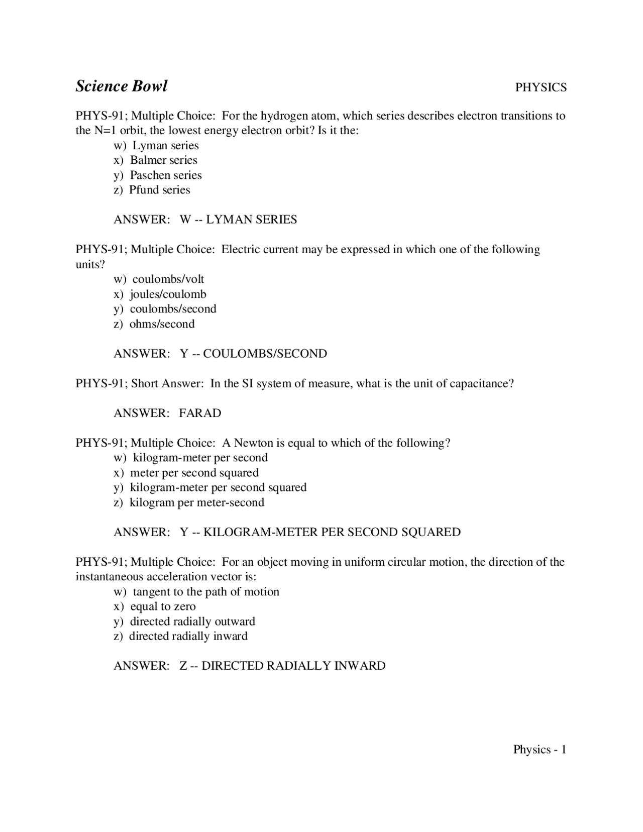 Test Your Physics Knowledge: Challenging Quiz Questions and Answers ...