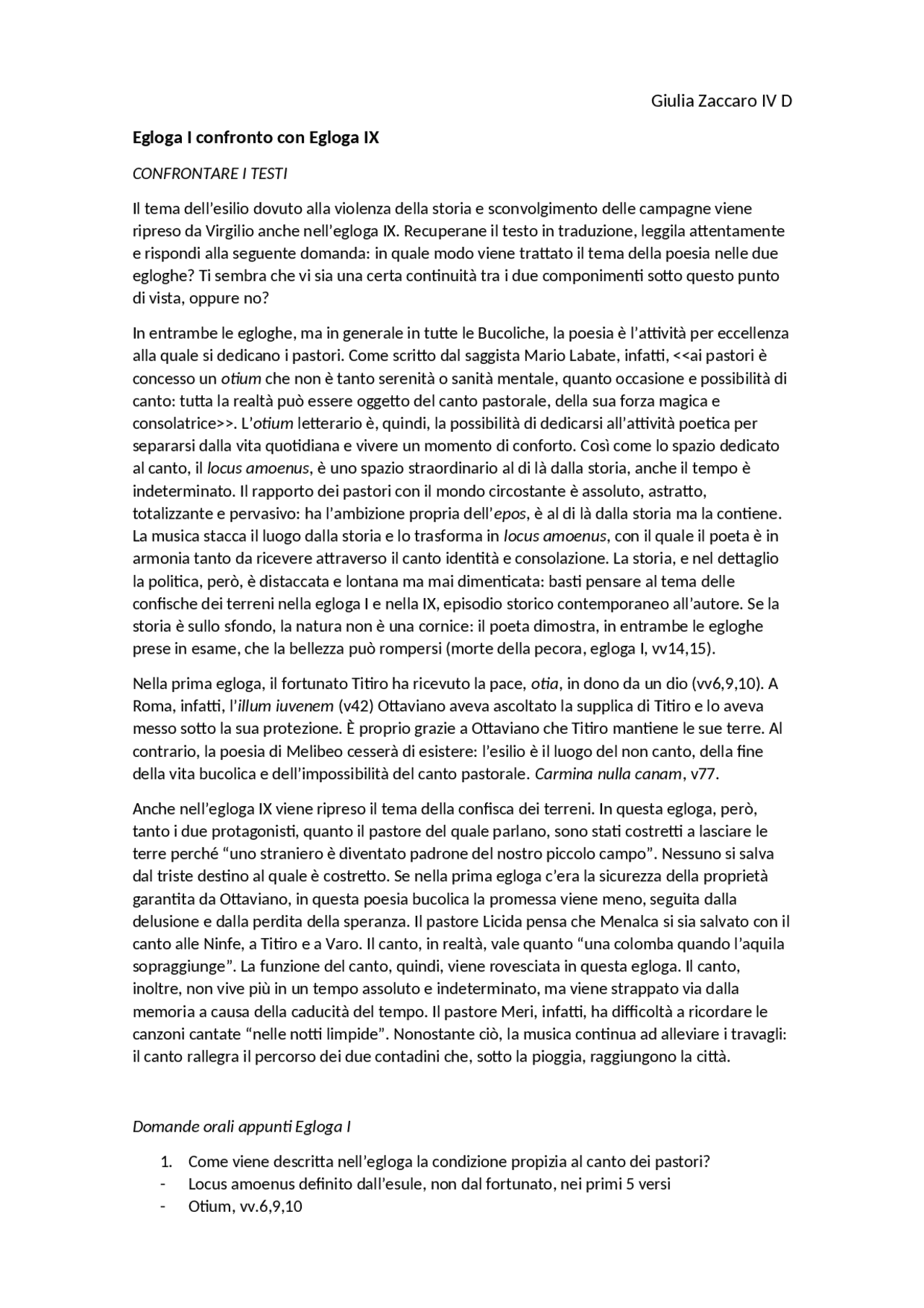 Esercizi Esplicativi Di Letteratura Esercizi Di Latino Docsity