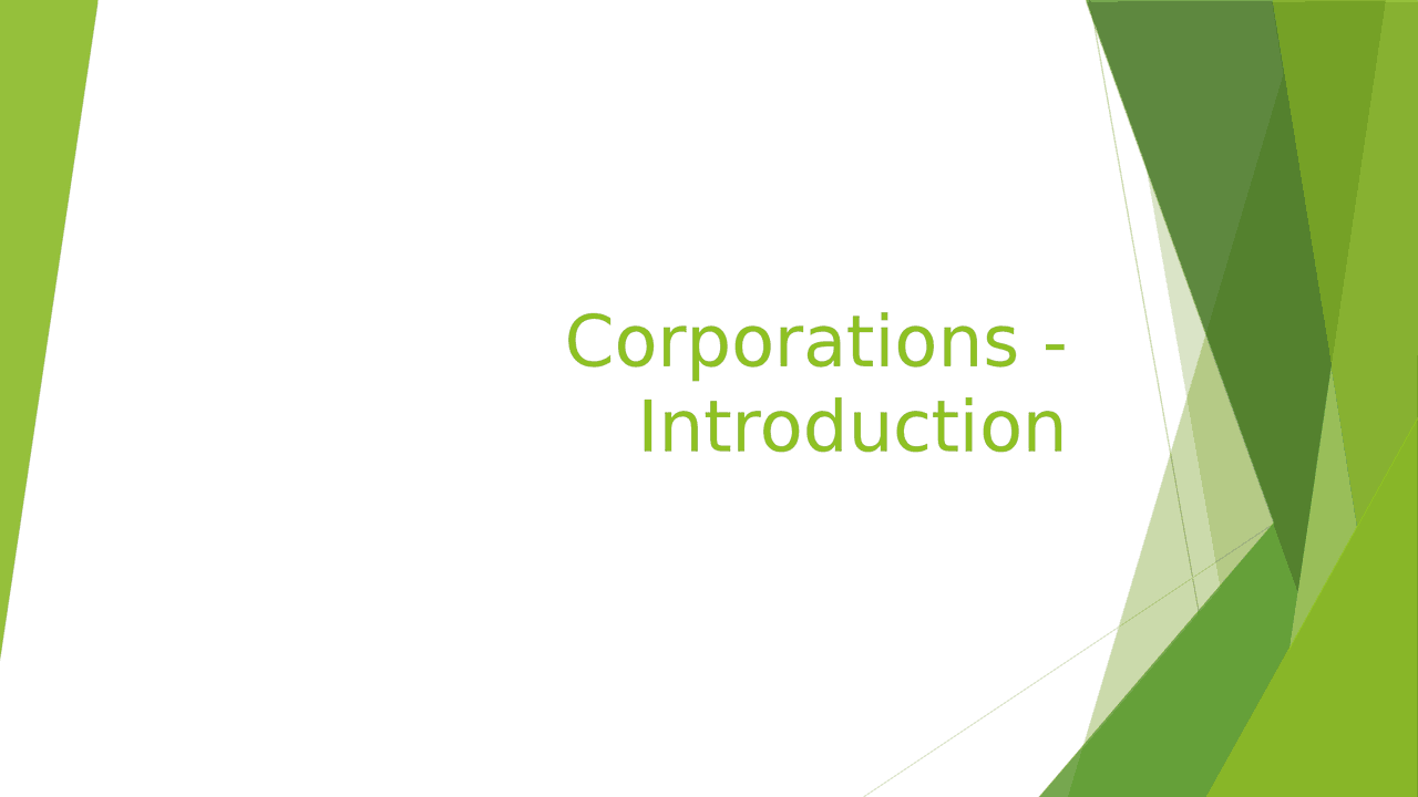Corporation Introduction Summaries Business Accounting Docsity