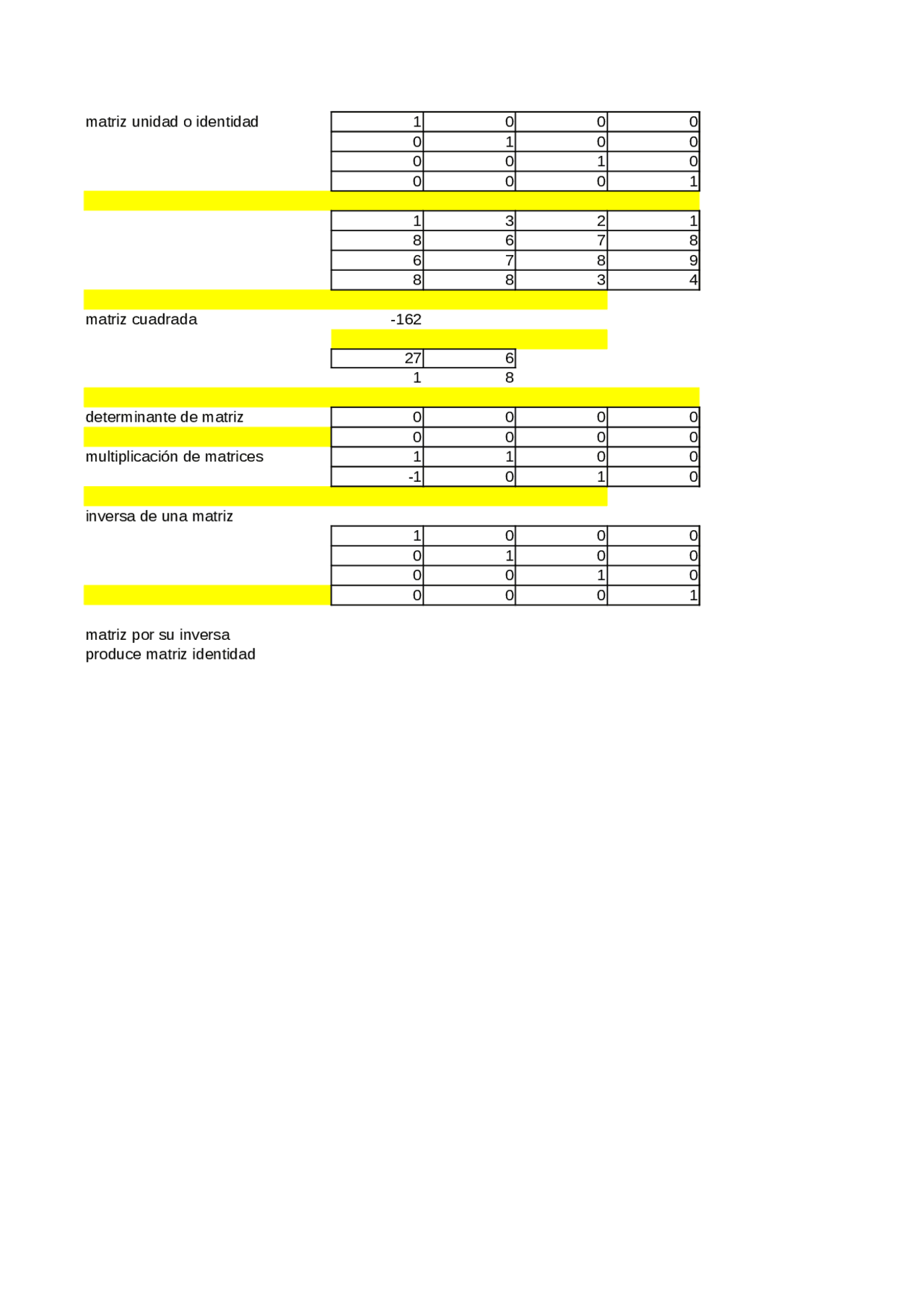 ejercicios funciones con matrices | Ejercicios de Informática | Docsity