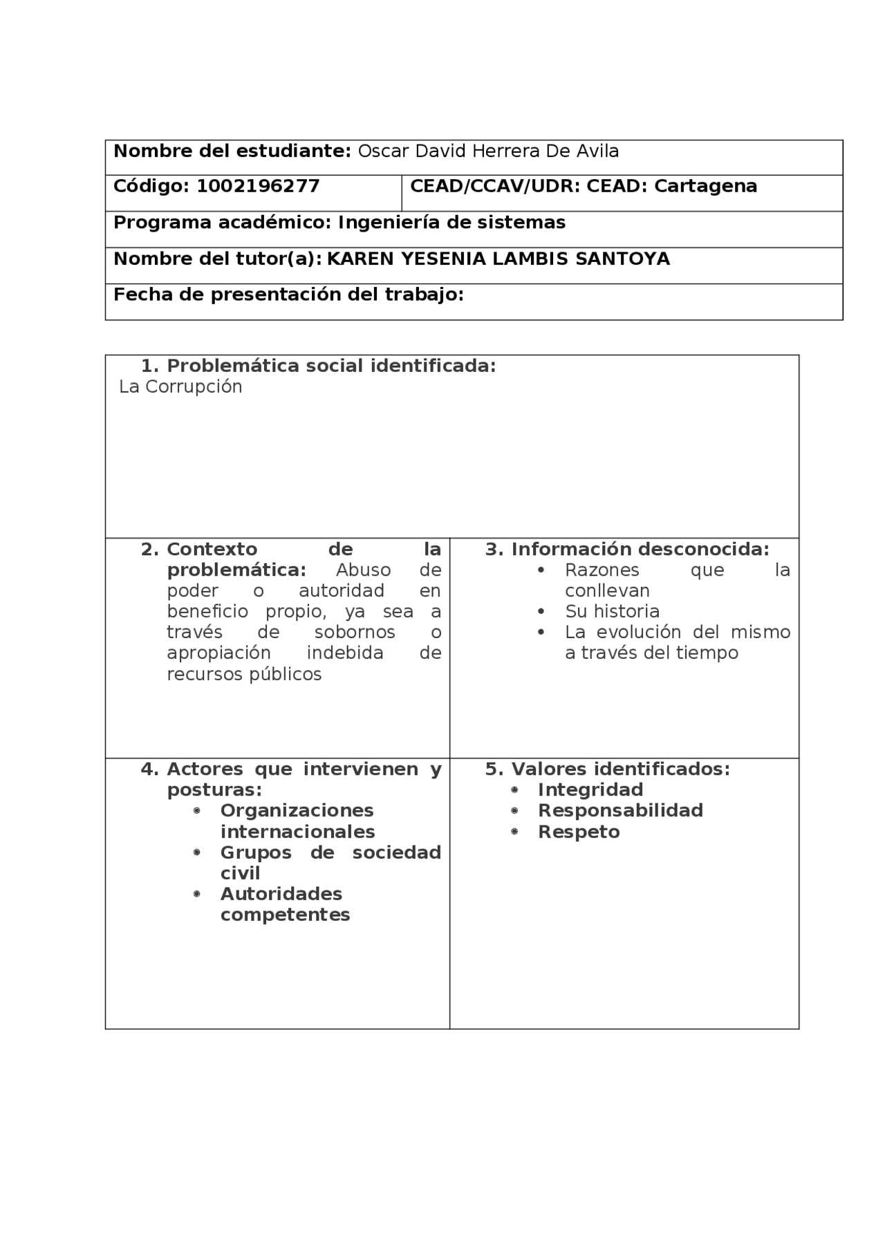 Identificación De Problemas Sociales Ejercicios De Ética Docsity