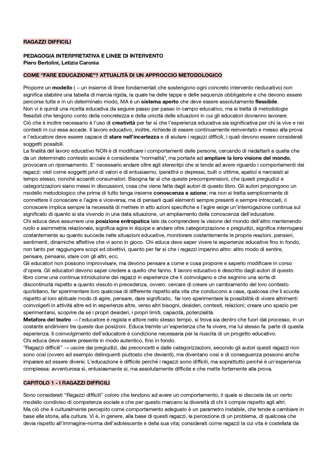 Ragazzi Difficili Pedagogia Interpretativa E Linee Di Intervento