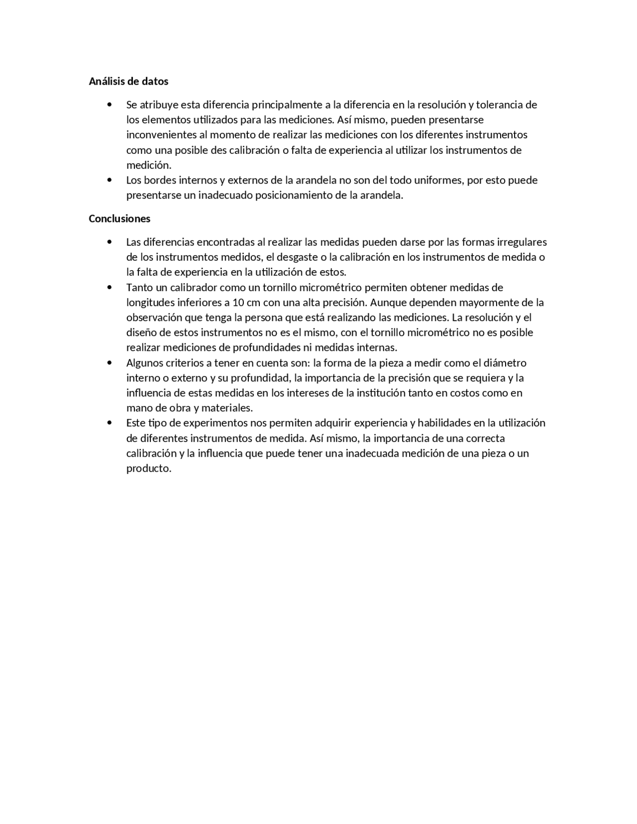 Informe laboratorio fisica 1 | Exercícios de Física | Docsity