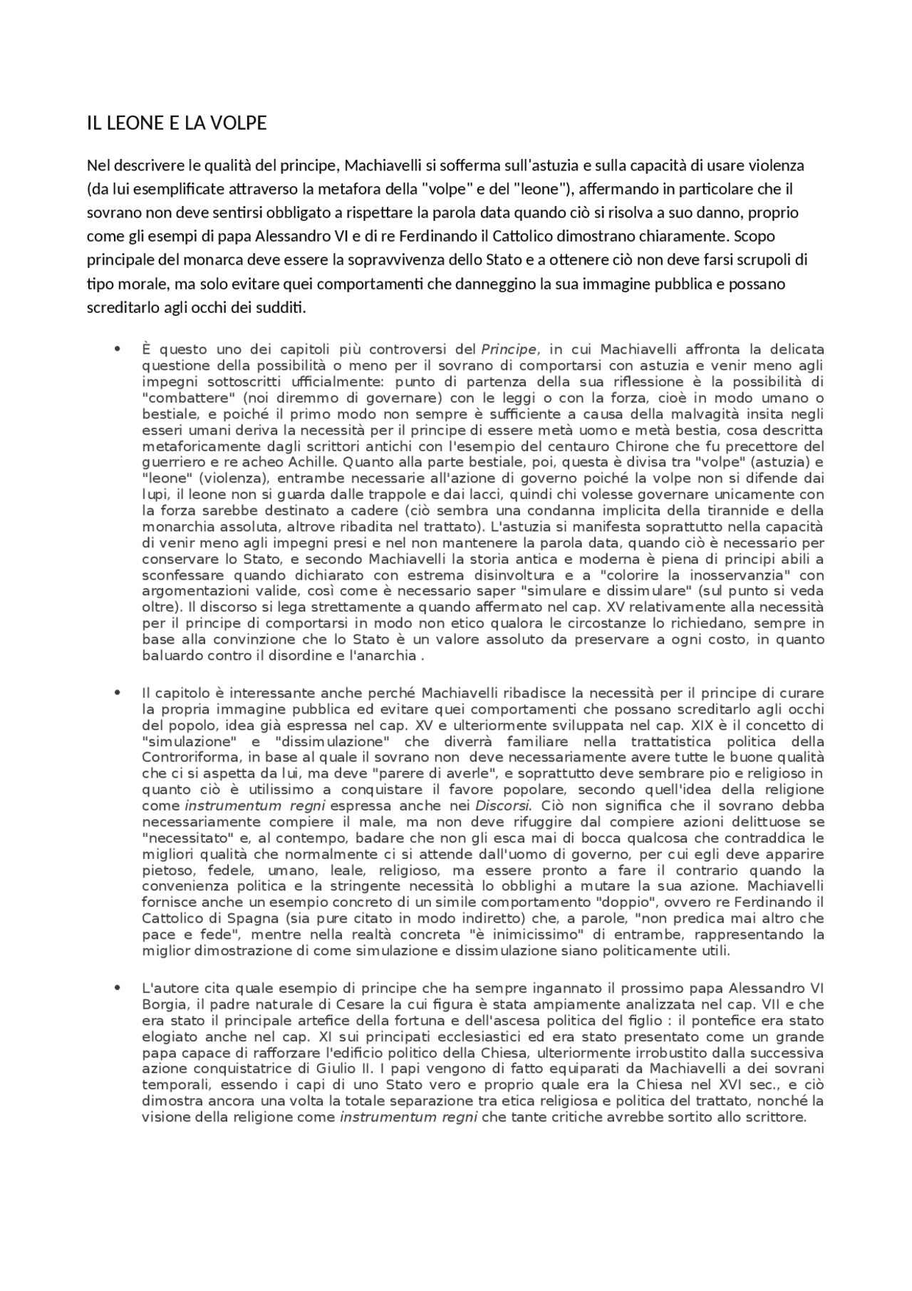Il Leone E La Volpe 4 Anno Appunti Di Italiano Docsity