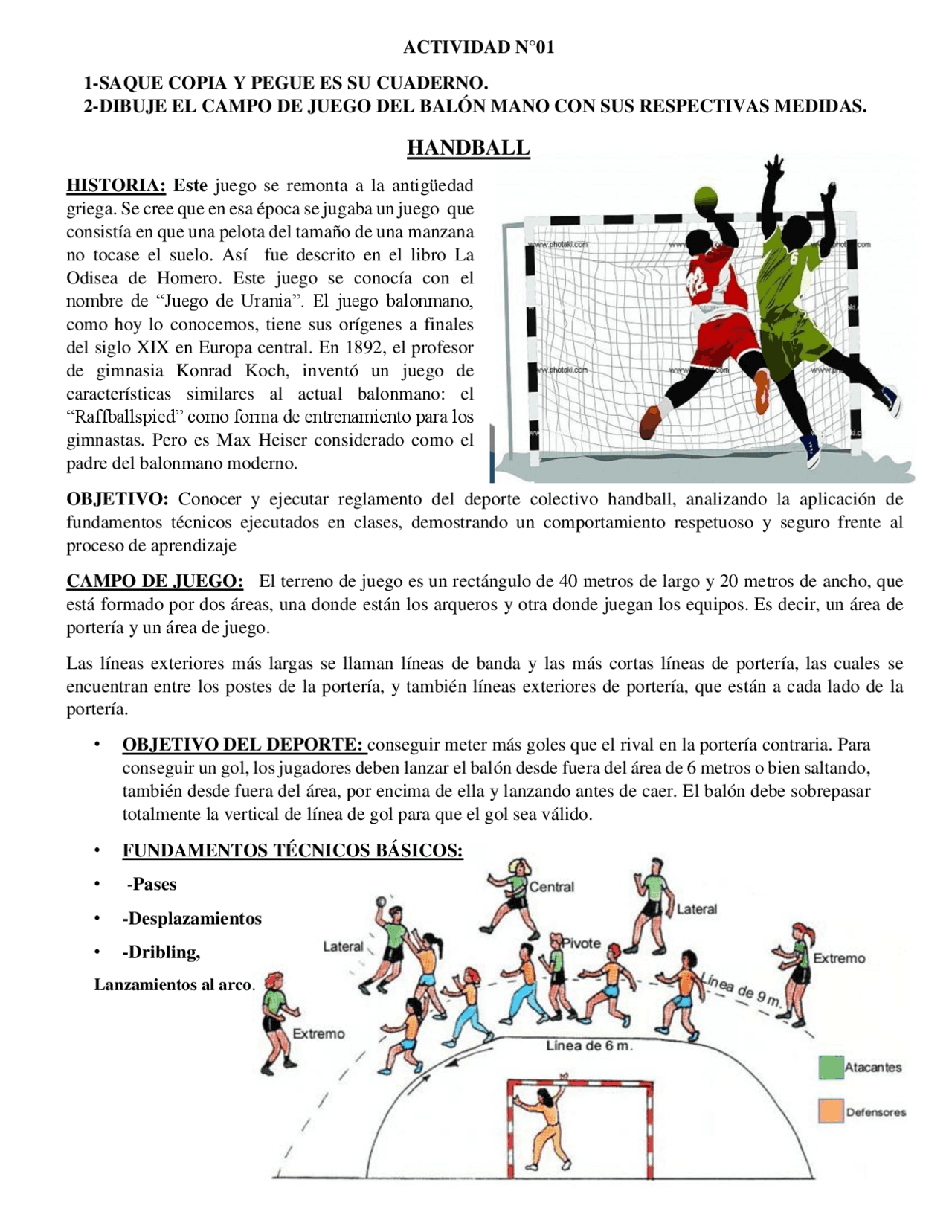 Handball resumen historia, y reglas | Resúmenes de Ciencias de la ...