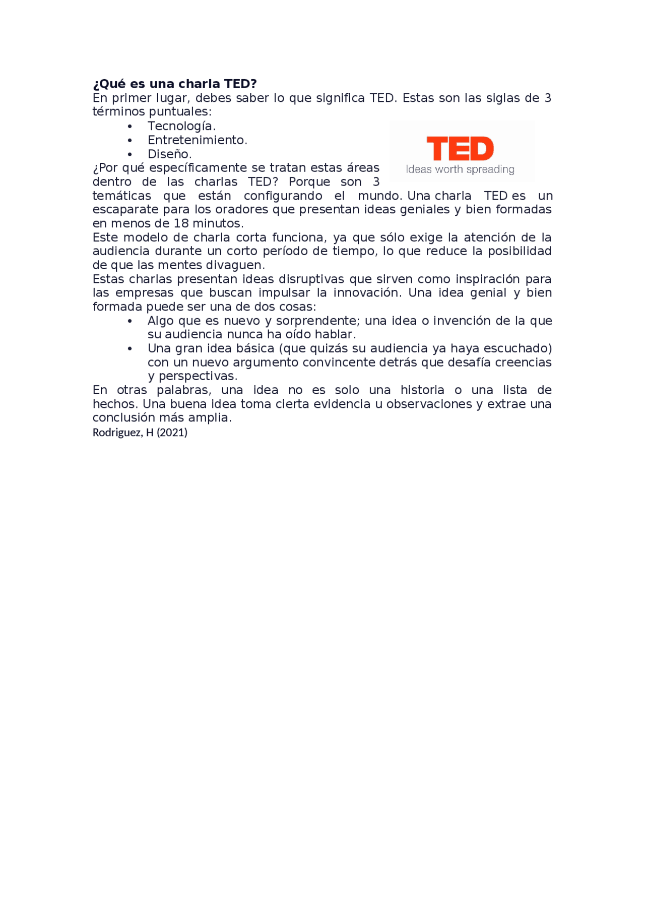 LIDERAZGO Y EL MODELO TED | Apuntes de Lengua y Literatura | Docsity