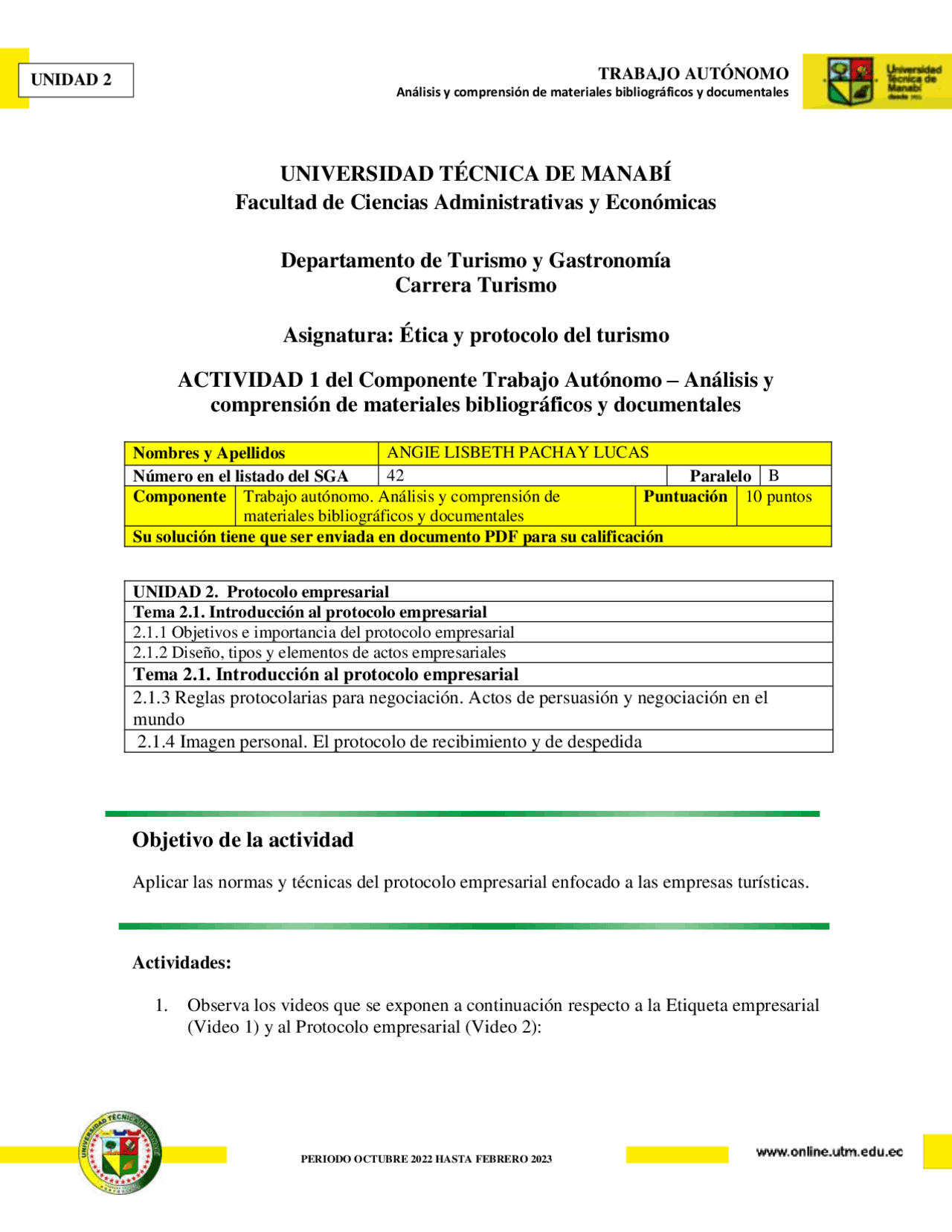 Actividad 2 Componente Docencia ResoluciÓn De Ejercicios 1 Consulte
