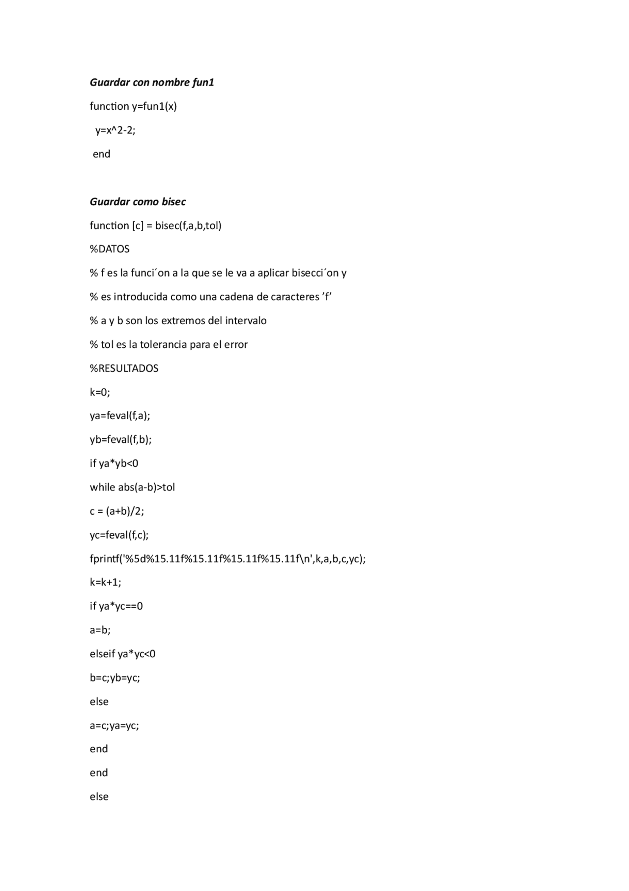 Metodo De La Octava Biseccion Ejercicios De Métodos Numéricos Docsity