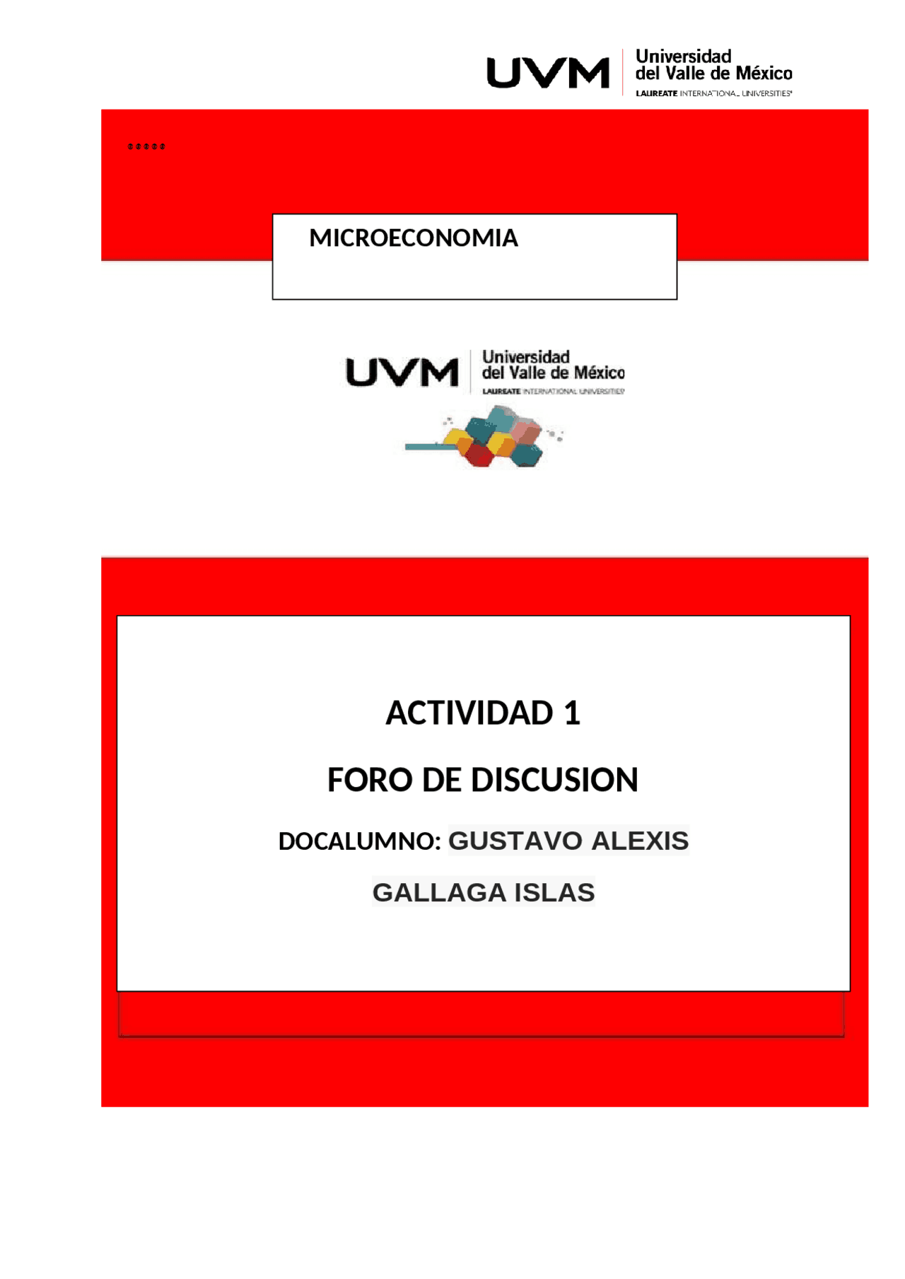 Microeconomia Foro Actividad Numero 1 Resúmenes De Ingeniería Docsity