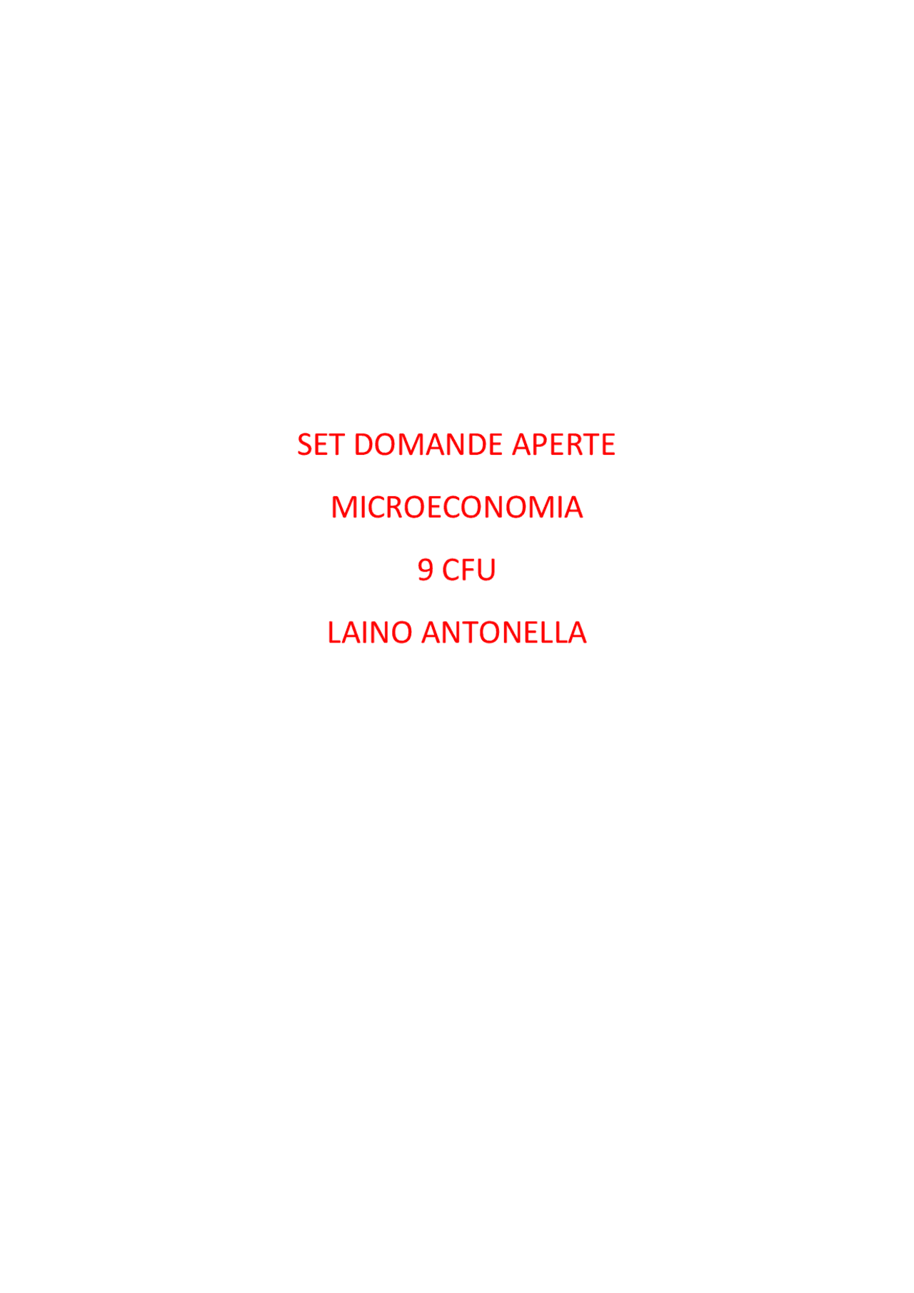 Paniere Microeconomia Aperte Panieri Di Microeconomia Docsity