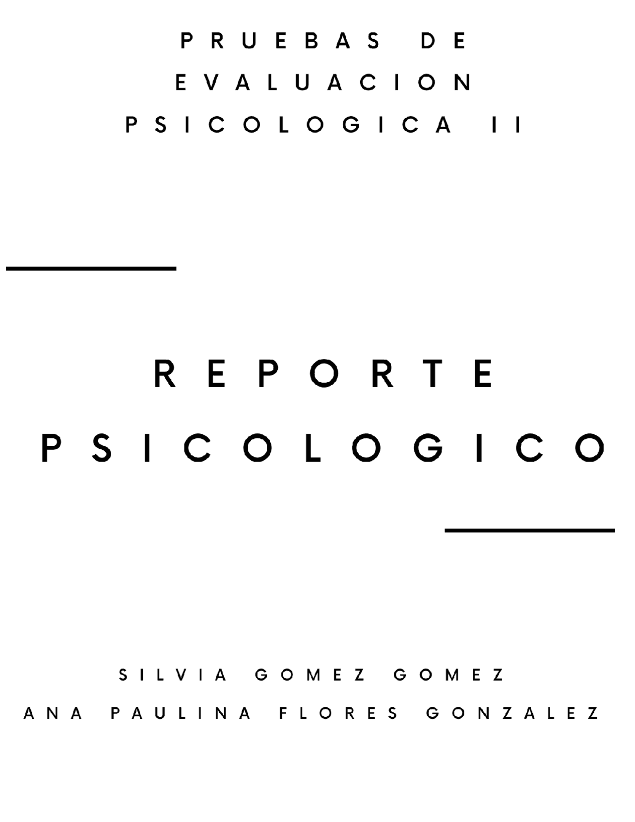 Reporte Psicológico Final Ejercicios De Psicología Docsity
